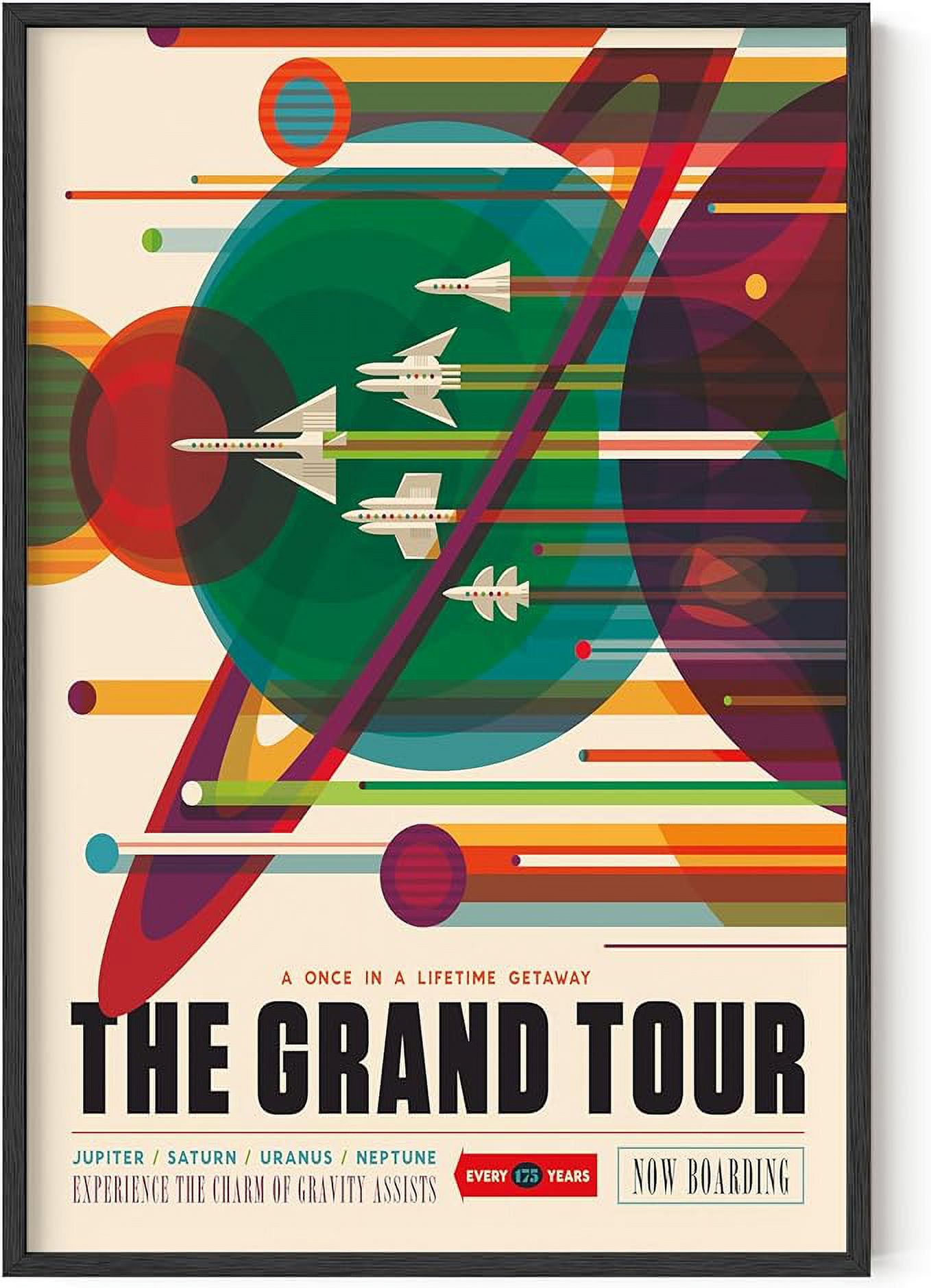 HAUS AND HUES Space Wall Art Retro Poster - Sci Fi Print NASA Posters, Vintage Space Wall Art ...