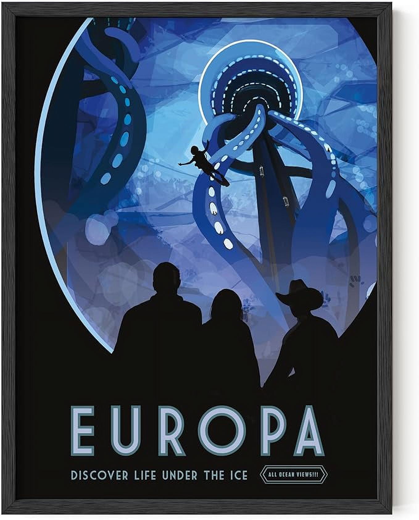 HAUS AND HUES Space Wall Art - Vintage Space Posters, NASA JPL Poster ...