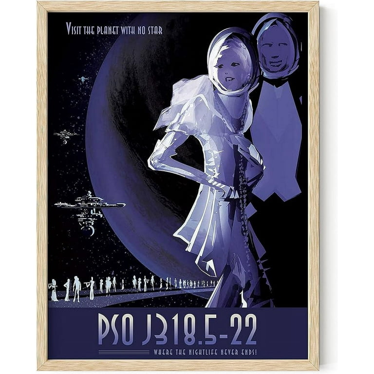 framed space poster