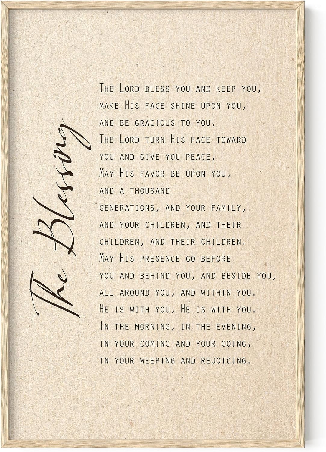 HAUS AND HUES The Blessing Christian Wall Art - May the Lord Bless You ...