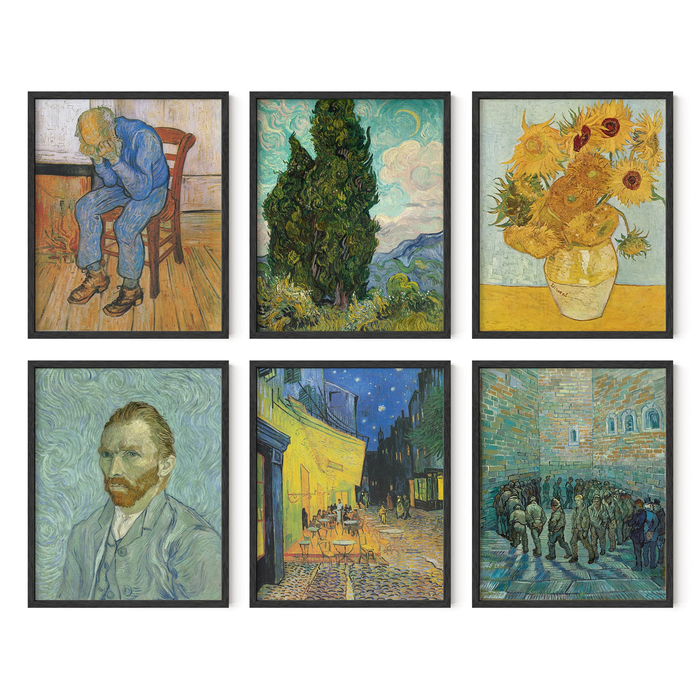 HAUS AND HUES Van Gogh Poster Set of 6 - Fine Art Paintings, Vincent ...