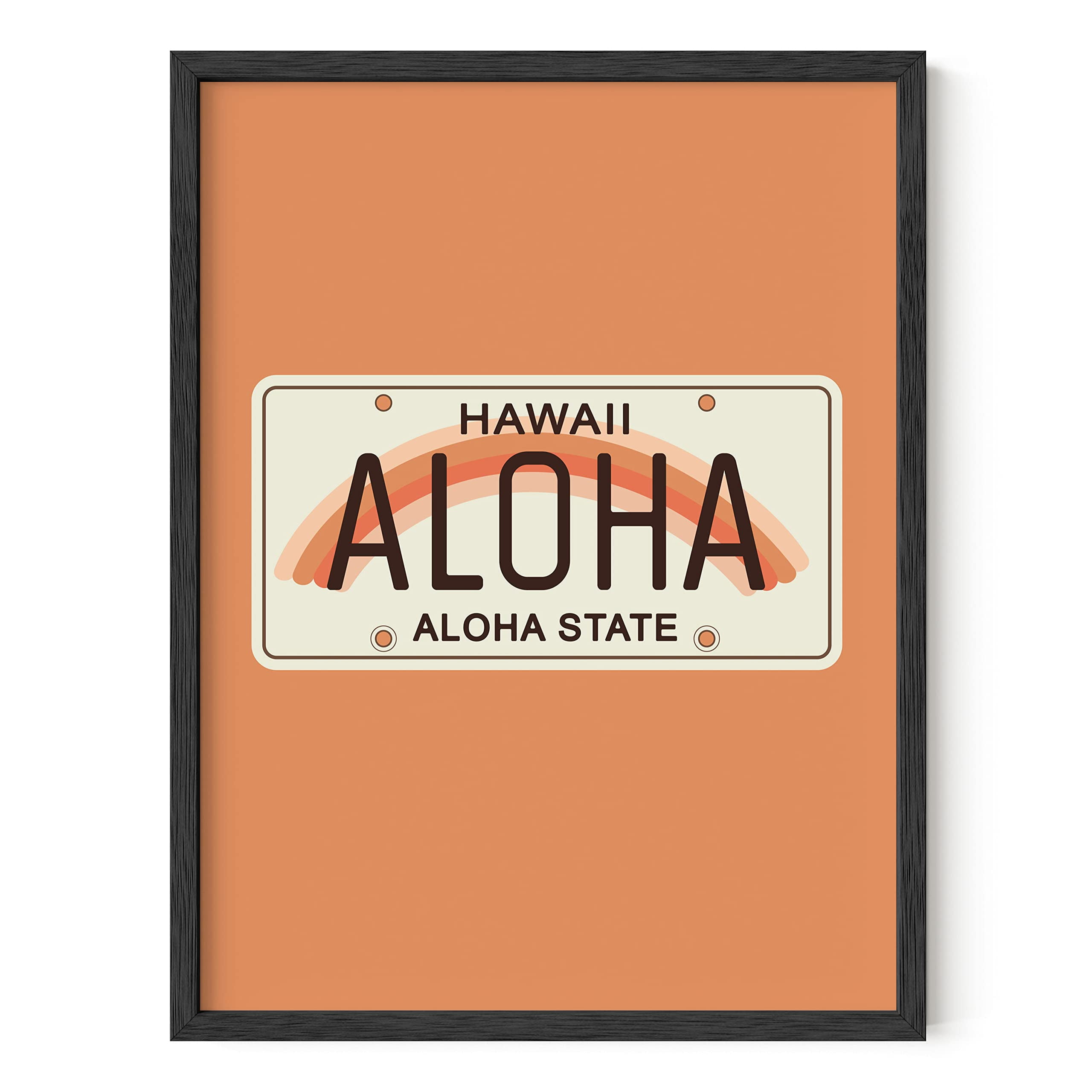 HAUS AND HUES Vintage Travel Posters Hawaii Surf Decor - Peach Wall ...