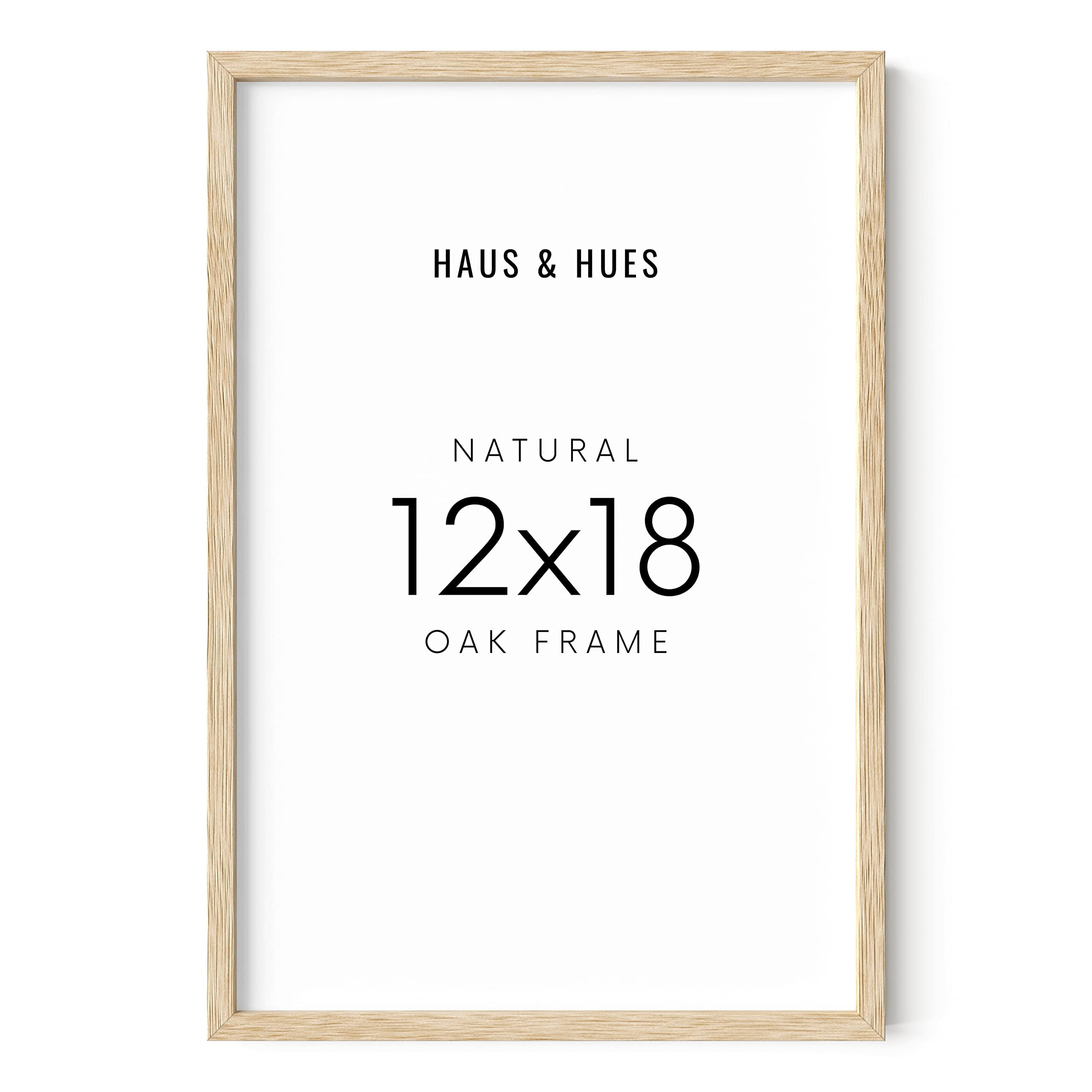 HAUS AND HUES 12x18 Picture Frame Set of 1-12 x 18 Poster Frame, 18x12 Light Wood Frame, 12x18 ...