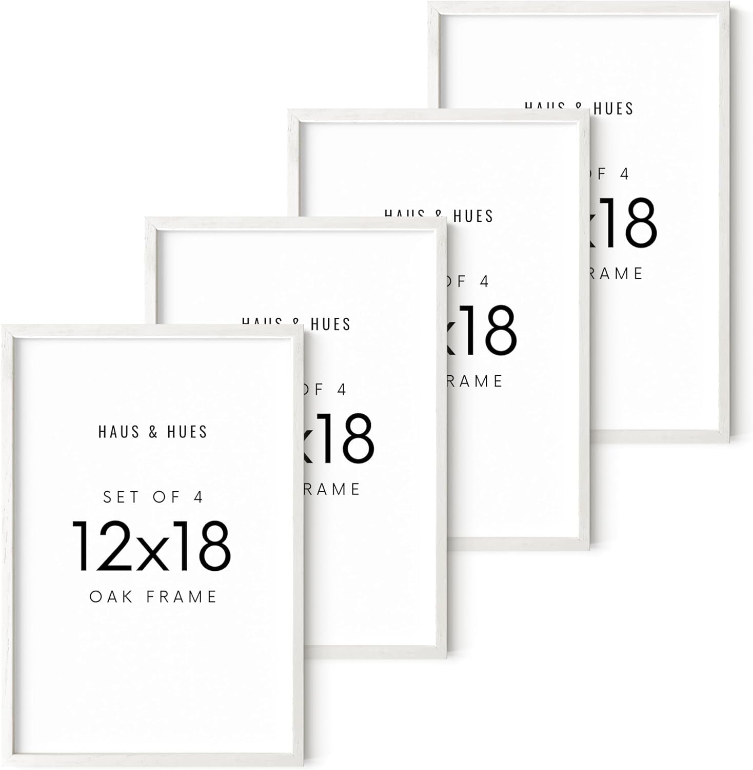 HAUS AND HUES 12x18 Picture Frames For Wall - Set Of 4 Poster Frames 12x18, Picture Frames 12x18 ...