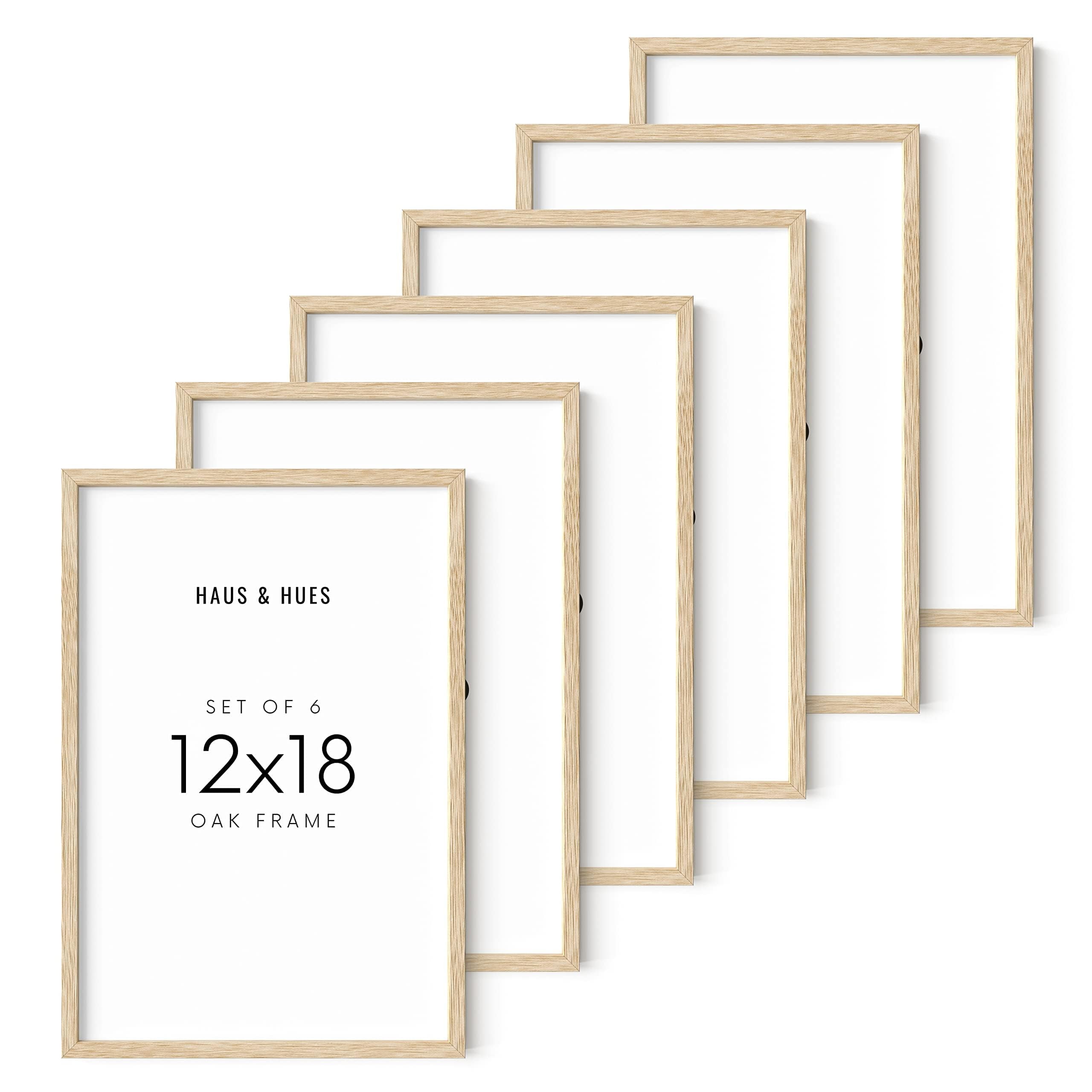 HAUS AND HUES 12x18 Picture Frames for Wall - Set of 6, Poster Frames 12x18, Picture Frames ...