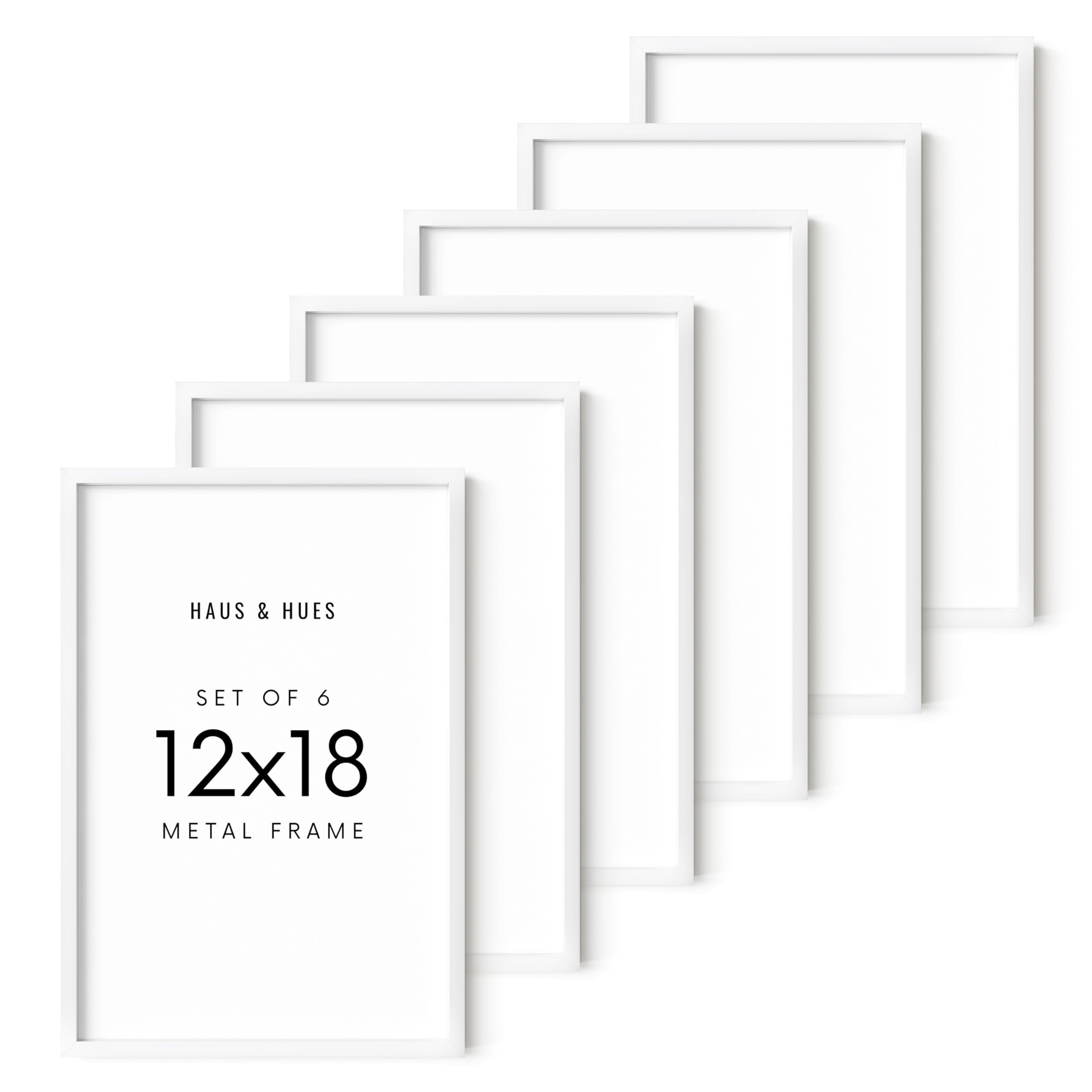 HAUS AND HUES 12x18 White Metal Picture Frames - Features Premium ...
