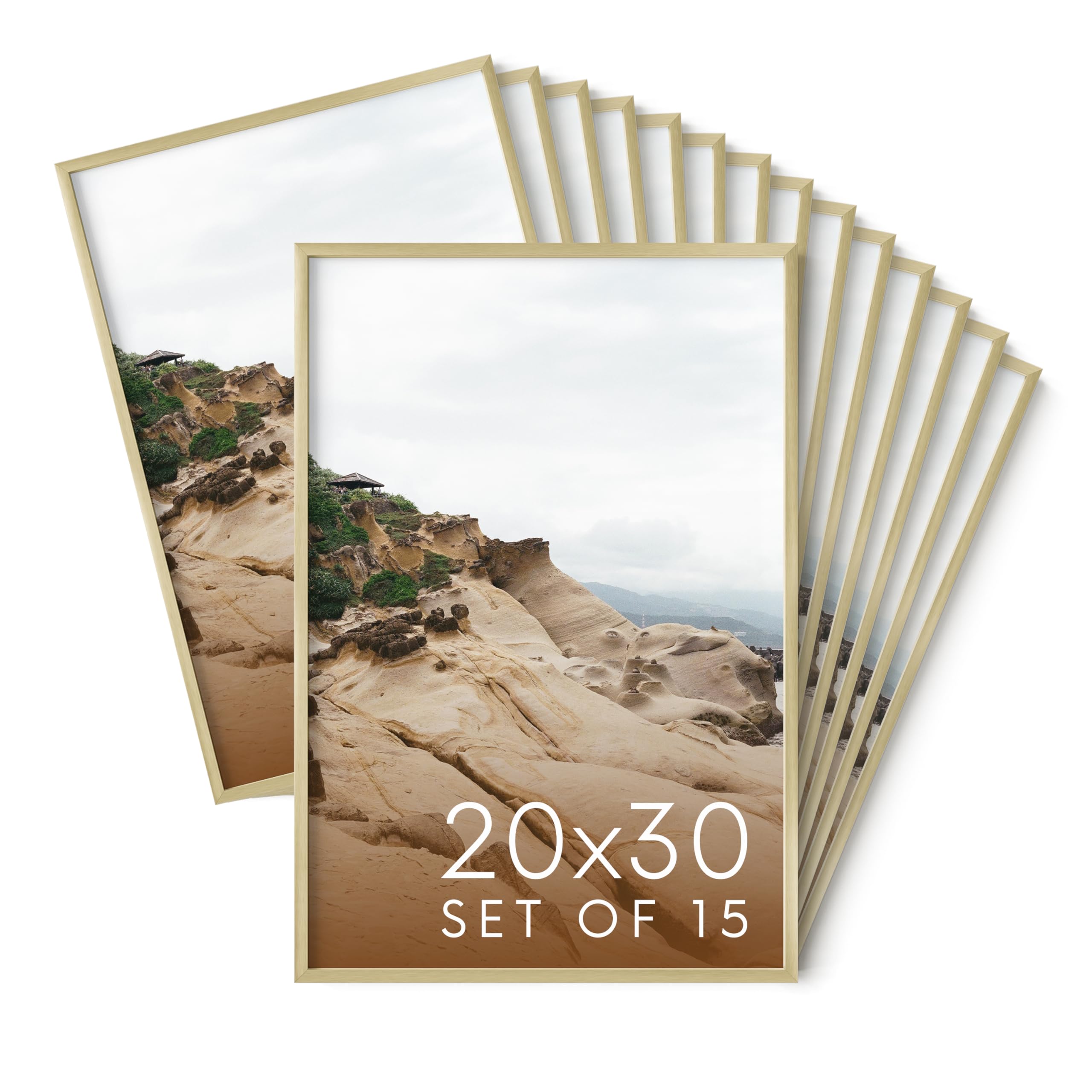 HAUS AND HUES 20x30 Gold Metal Picture Frames - Features Premium ...