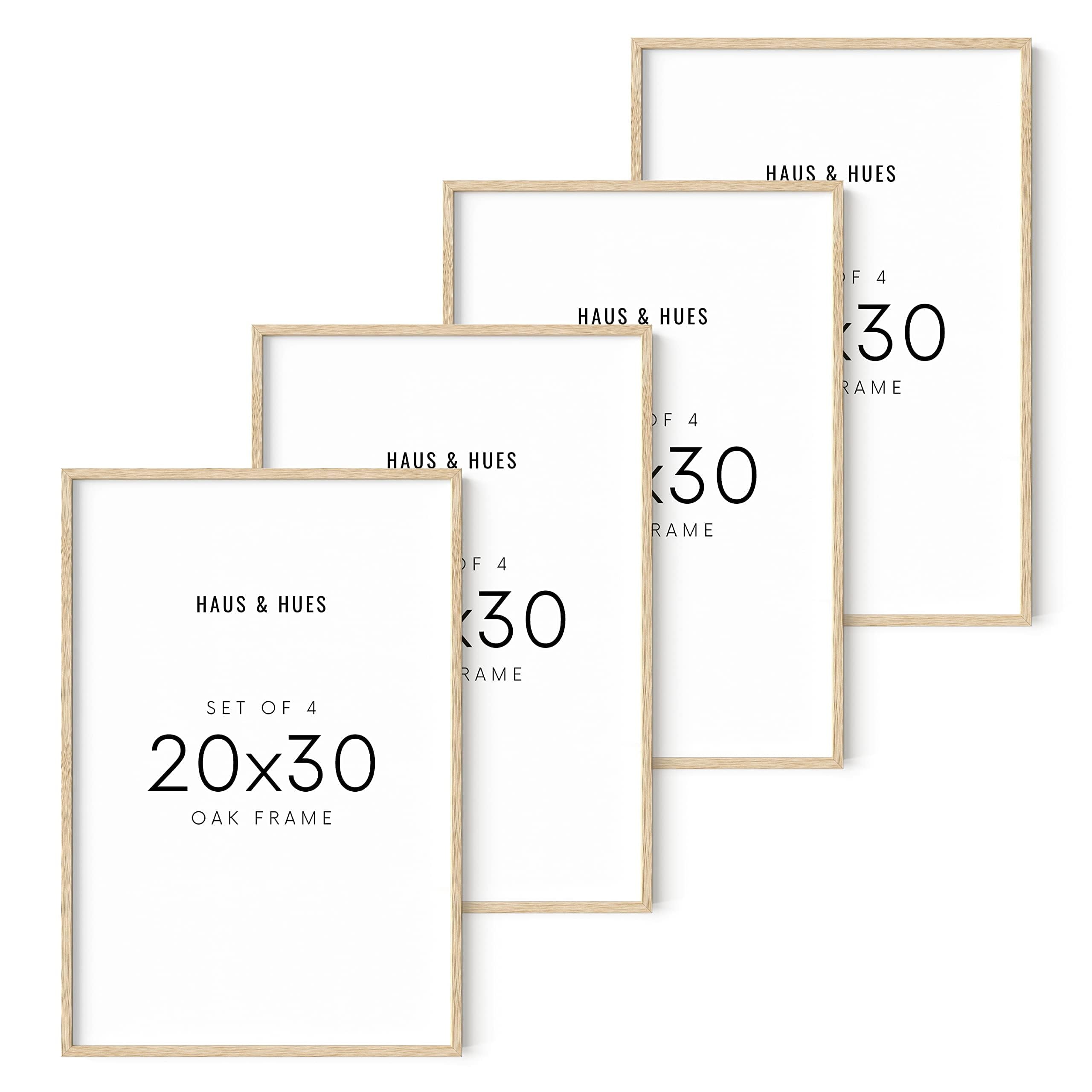 HAUS AND HUES 20x30 Picture Frames Set of 4 - Poster Frames 20x30, 20x30 Inch Frames, Poster ...