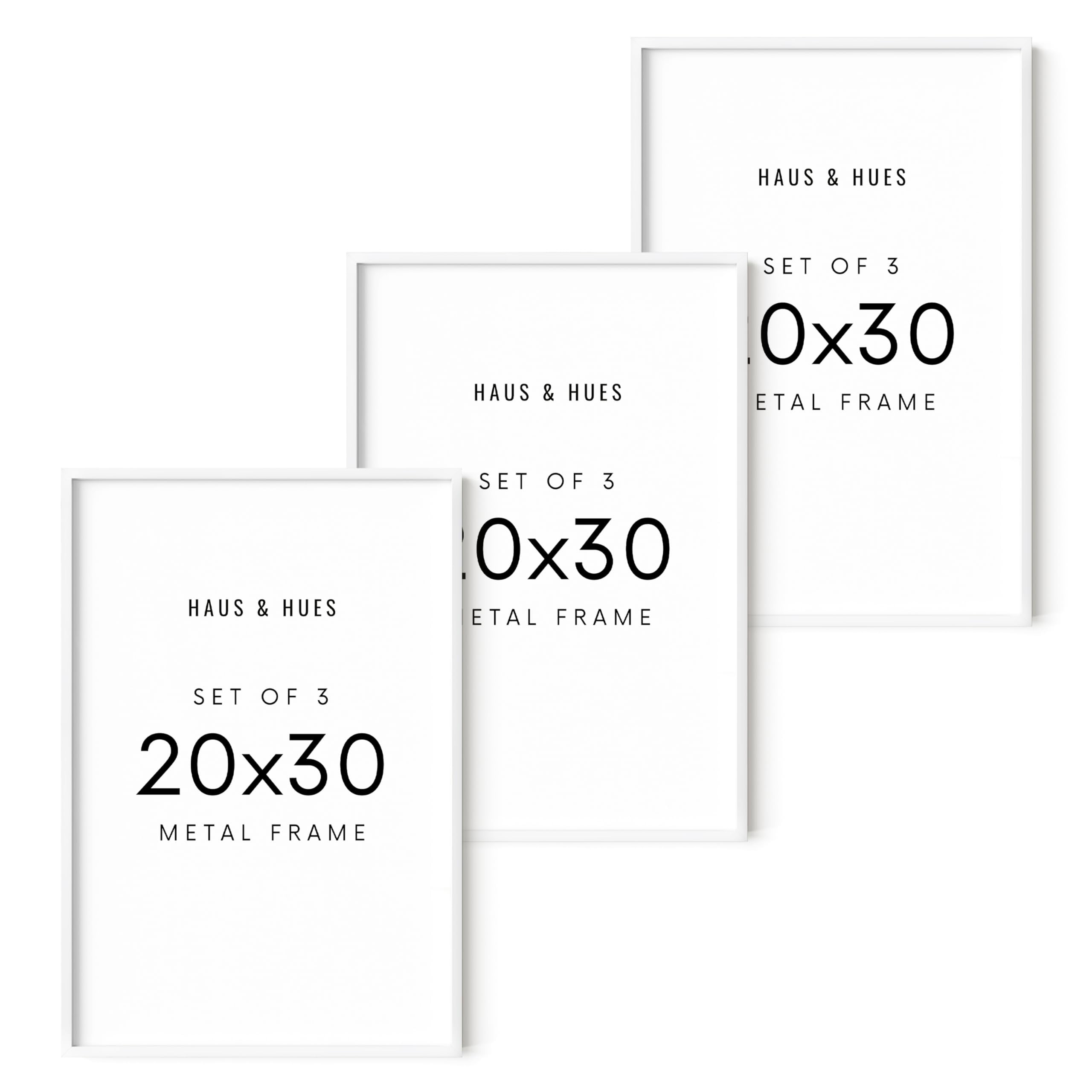 HAUS AND HUES 20x30 White Metal Picture Frames - Features Premium ...