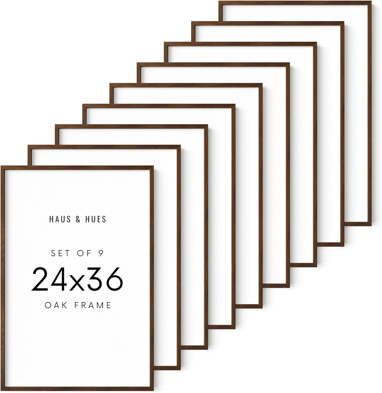 HAUS AND HUES 24x36 Frame Set of 9-24x36 Inch Poster Frame and Walnut ...