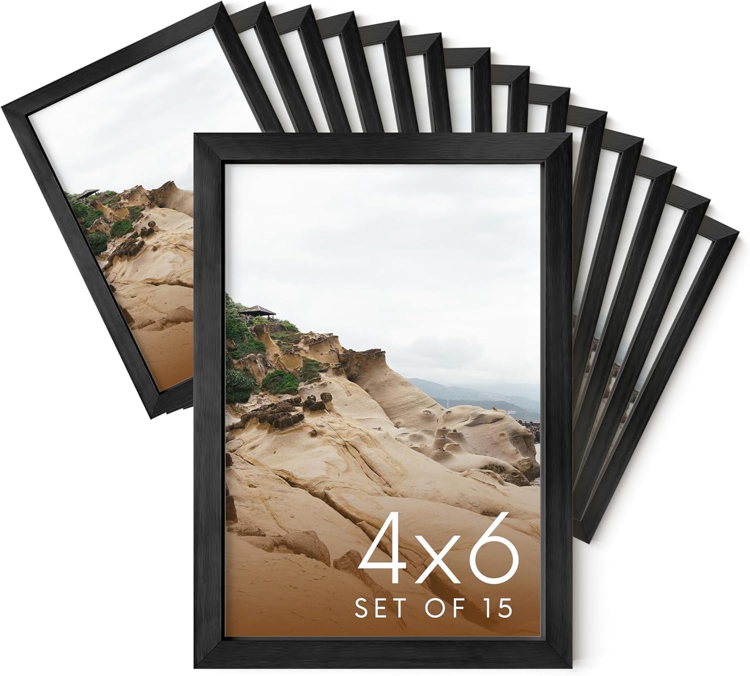 HAUS AND HUES 4x6 Black Metal Picture Frames - 4X6 Frames Bulk ...