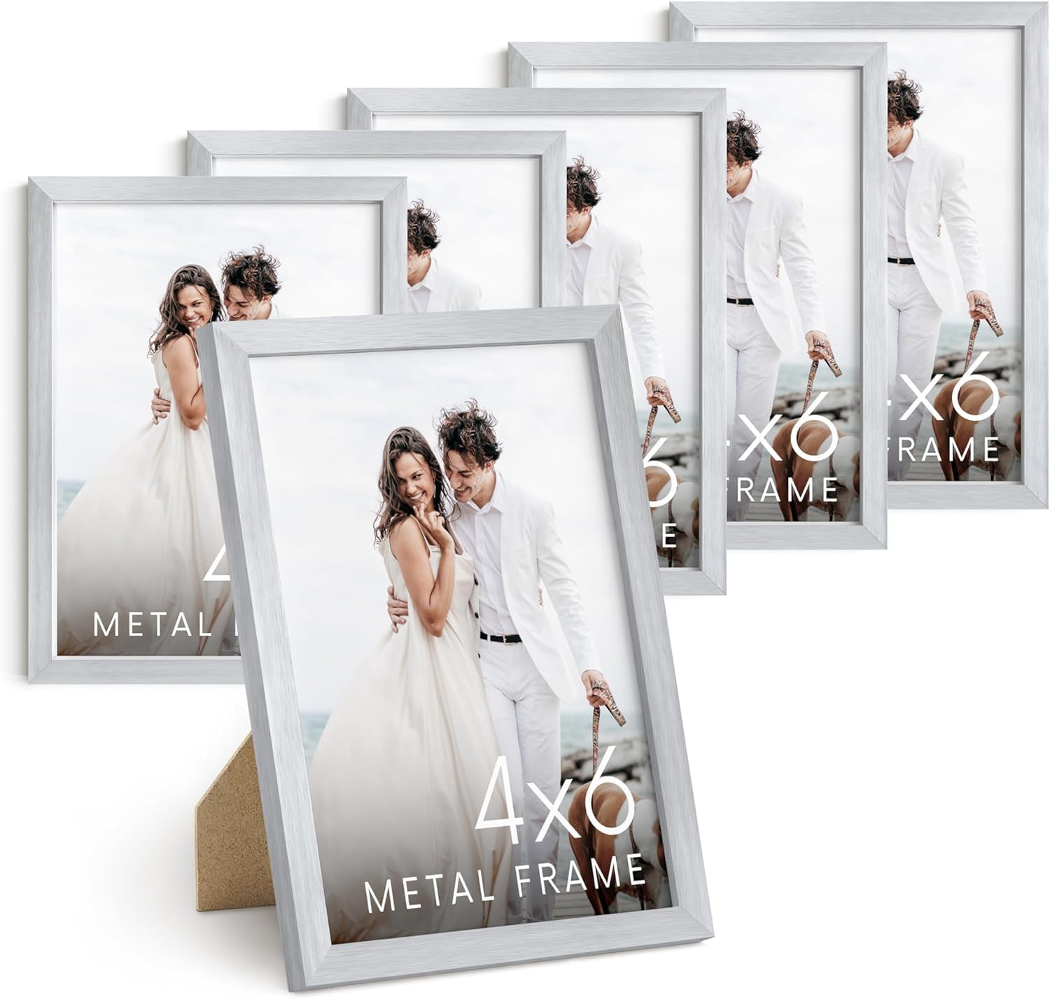 HAUS AND HUES 4x6 Silver Metal Picture Frames - Photo Frames 4X6 ...