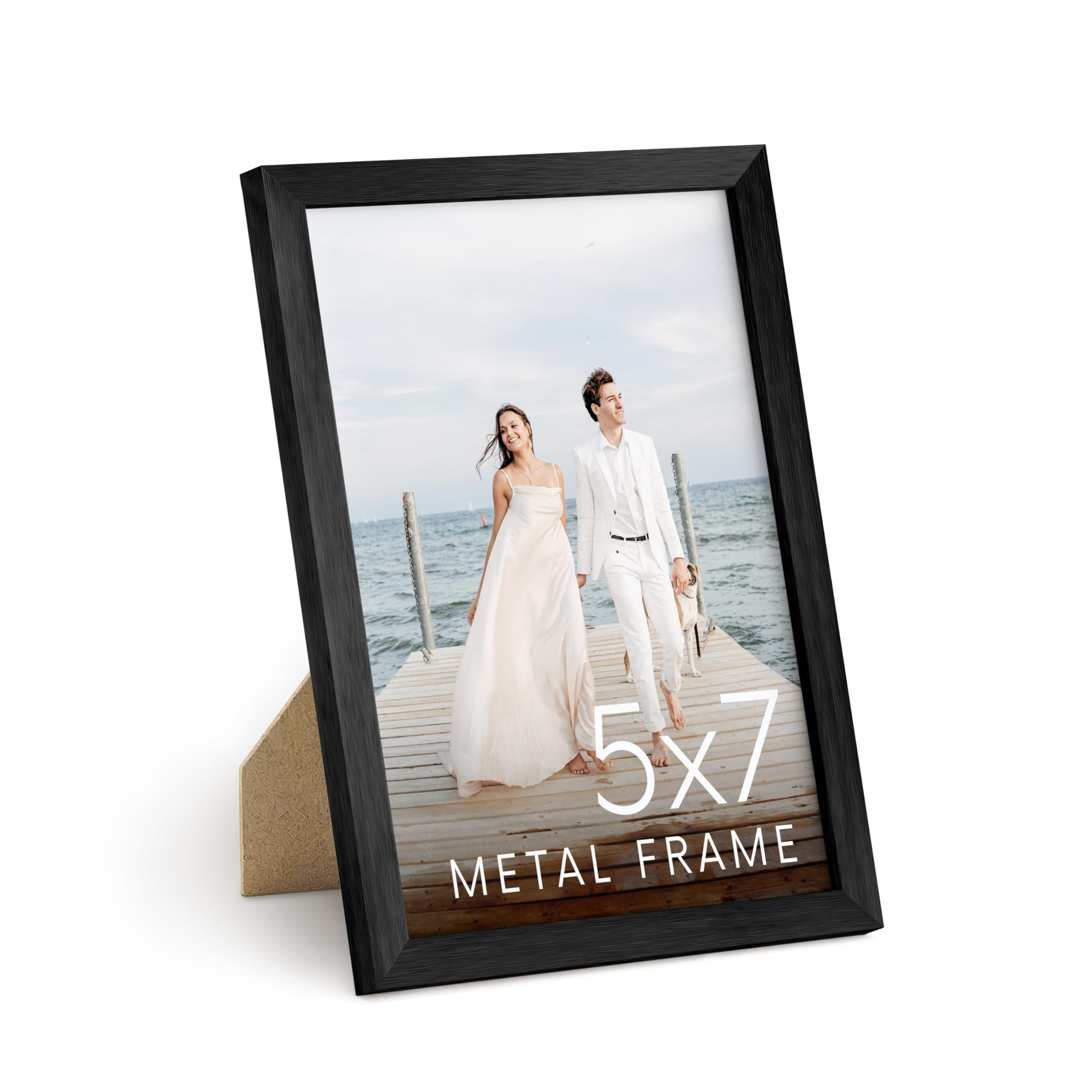 HAUS AND HUES 5x7 Black Metal Picture Frame - 5 X 7 Photo Frame ...