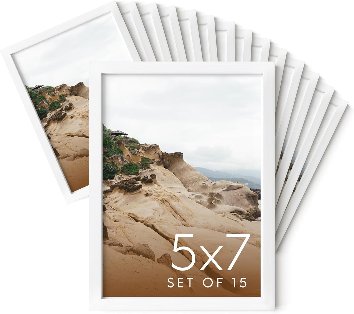 HAUS AND HUES 5x7 White Metal Picture Frames - Bulk Frames 5X7 ...