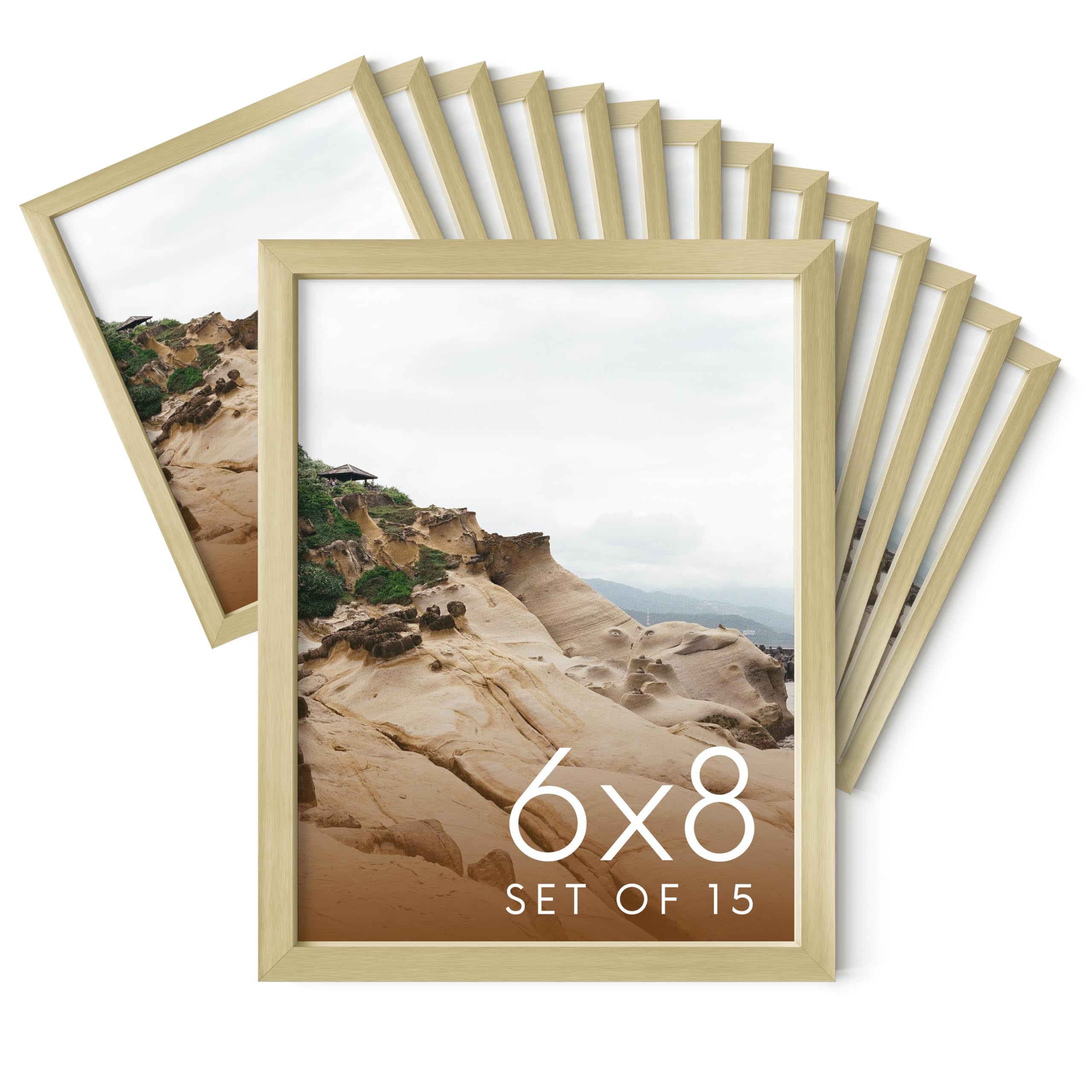 HAUS AND HUES 6x8 Gold Metal Picture Frames - 6x8 Frames Bulk ...