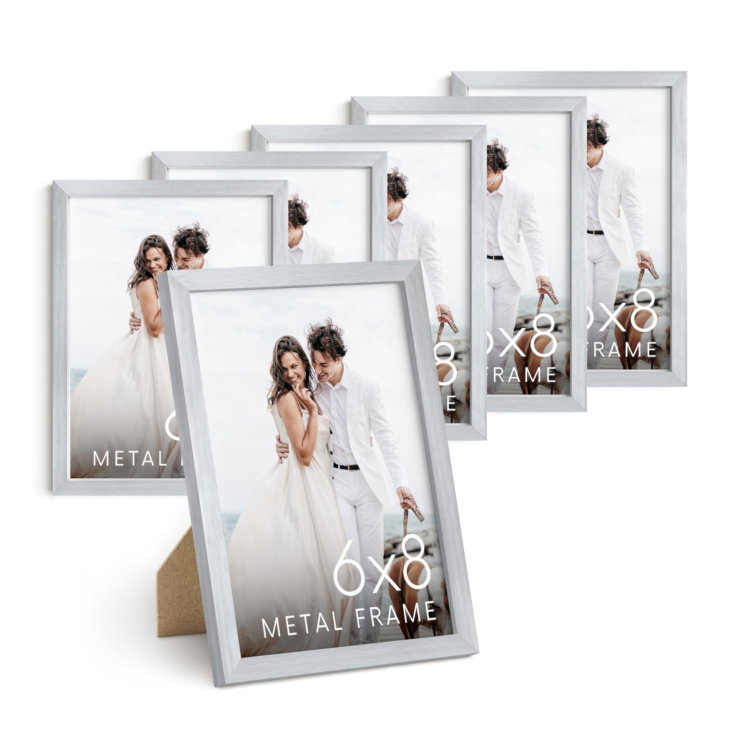 HAUS AND HUES 6x8 Silver Metal Picture Frames - Photo Frames 6x8 ...