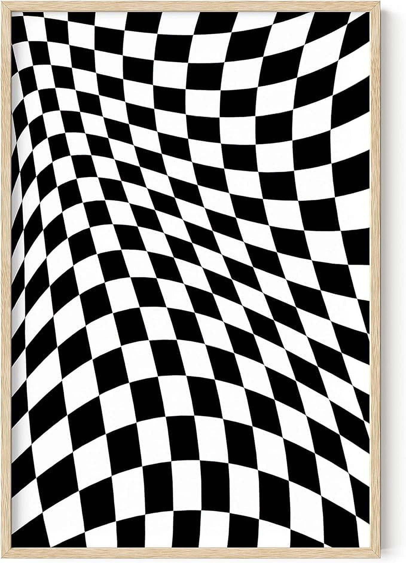 HAUS HUES 80s Room Decor Aesthetic Checkerboard Poster, 90s Posters ...