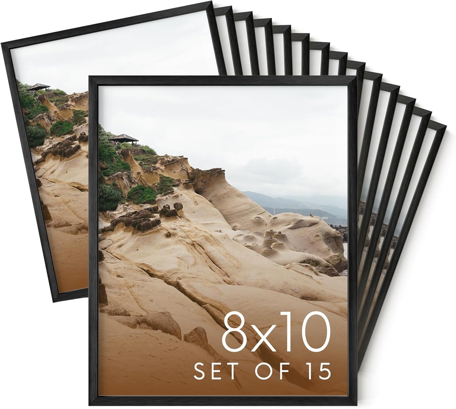 HAUS AND HUES 8x10 Black Metal Picture Frames - Features Premium ...