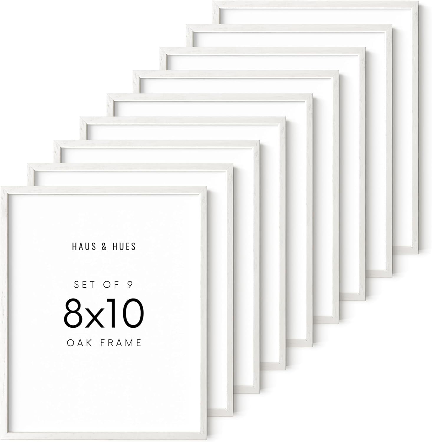 HAUS AND HUES 8x10 White Picture Frame Set of 9 - Wood Frame 8x10 ...