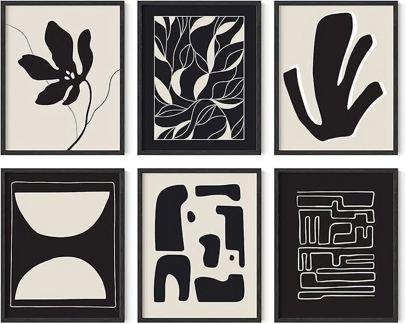 HAUS AND HUES Abstract Minimalist Wall Art - Set of 6 Abstract Art ...