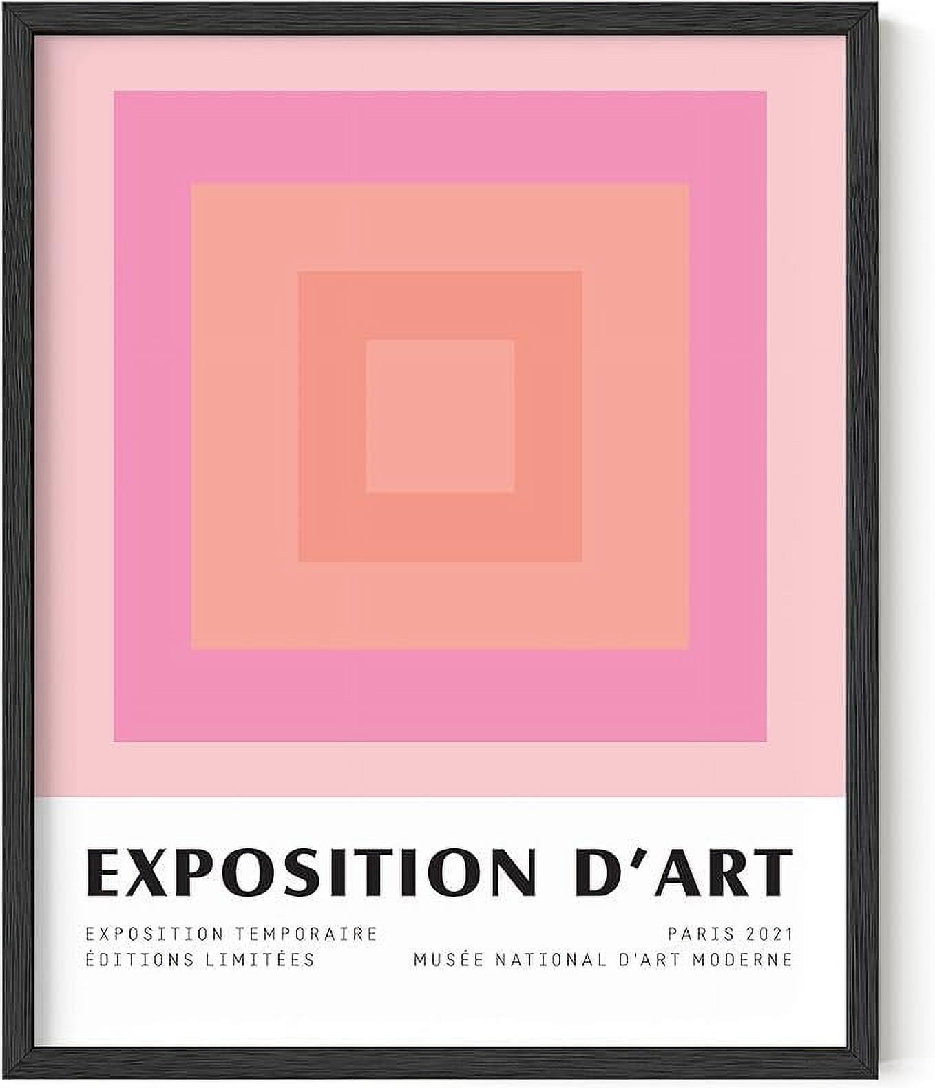 HAUS AND HUES Art Exhibition Poster, Pink Geometric Art Print, Danish ...