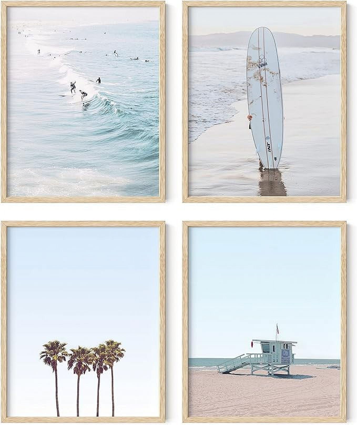 HAUS AND HUES Beach Wall Art Prints - Set of 4 Ocean Beach Decor Art ...