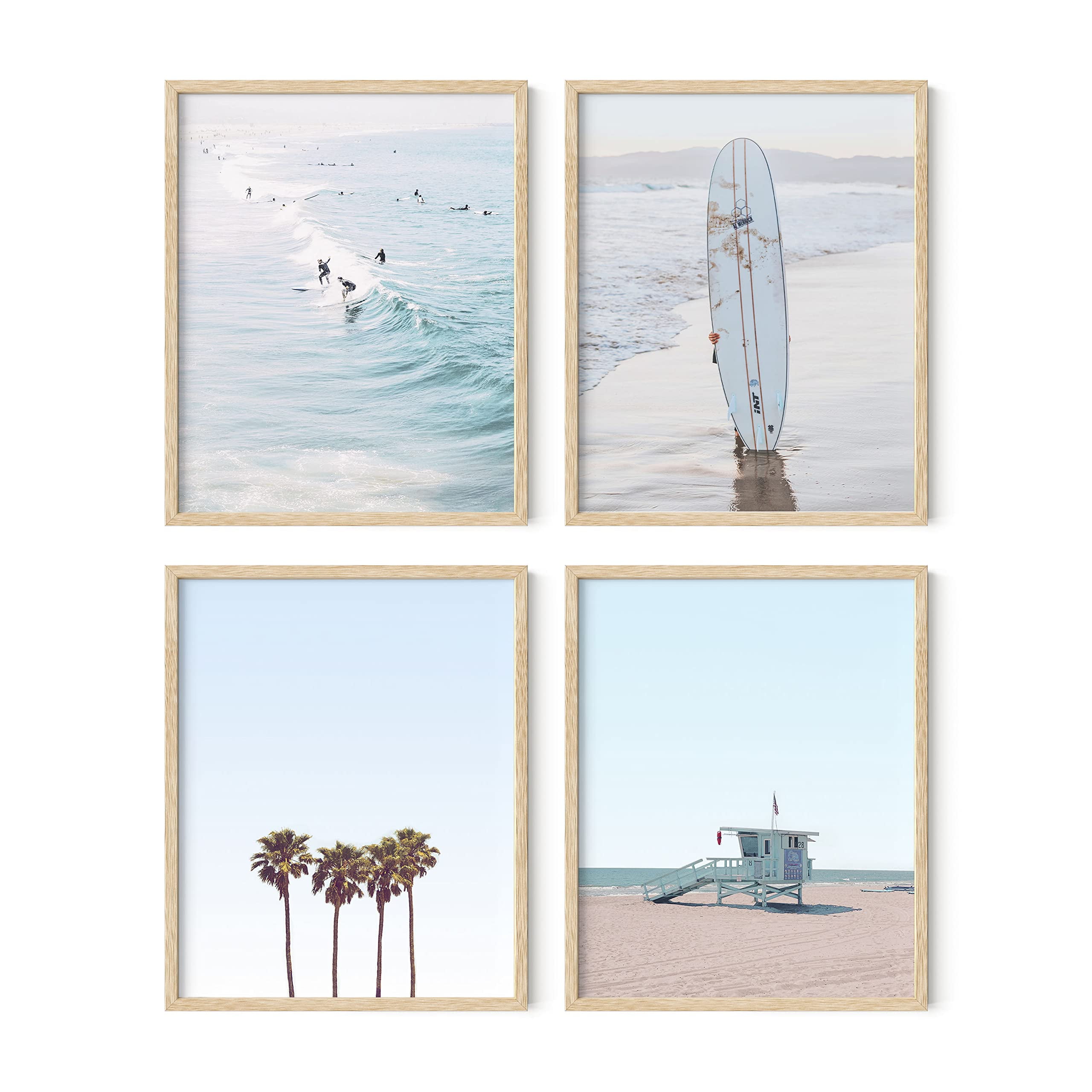 HAUS AND HUES Beach Wall Art Prints - Set of 4 Ocean-Themed Nautical ...