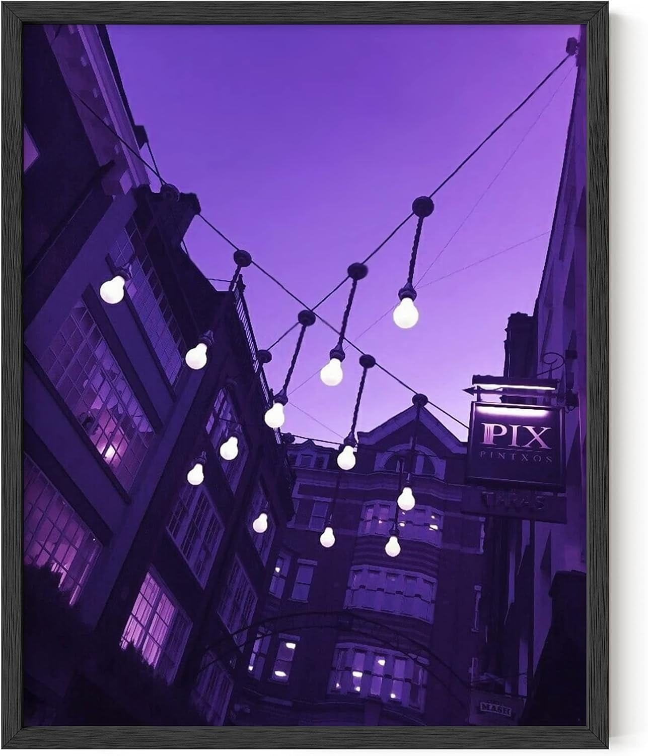 HAUS AND HUES Black and Purple Wall Decor Neon Poster - Wall Posters ...