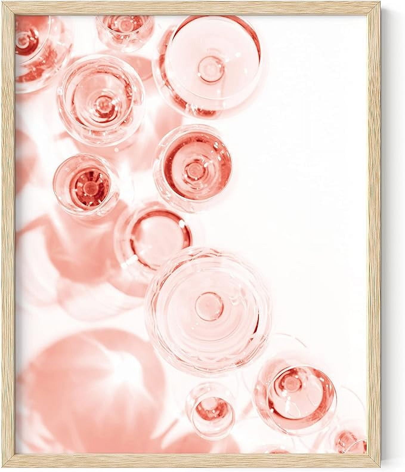 HAUS AND HUES Blush Pink Wall Decor Champagne Flutes | Champagne Print ...