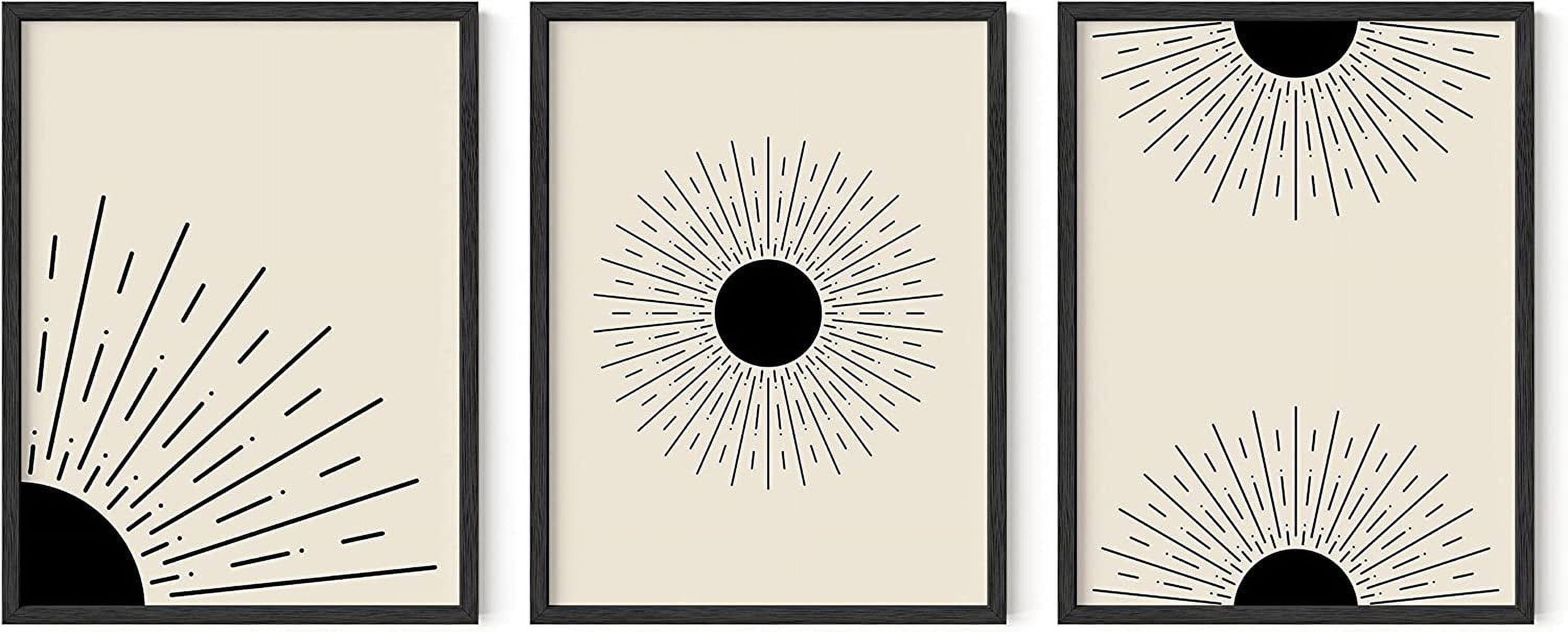 HAUS AND HUES Boho Art Print - Set of 3 Boho Pictures,Neutral Sun Wall ...