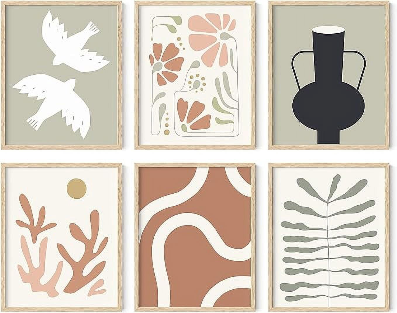 HAUS AND HUES Boho Posters - 6 Piece Art, Nature Wall Prints, Neutral ...
