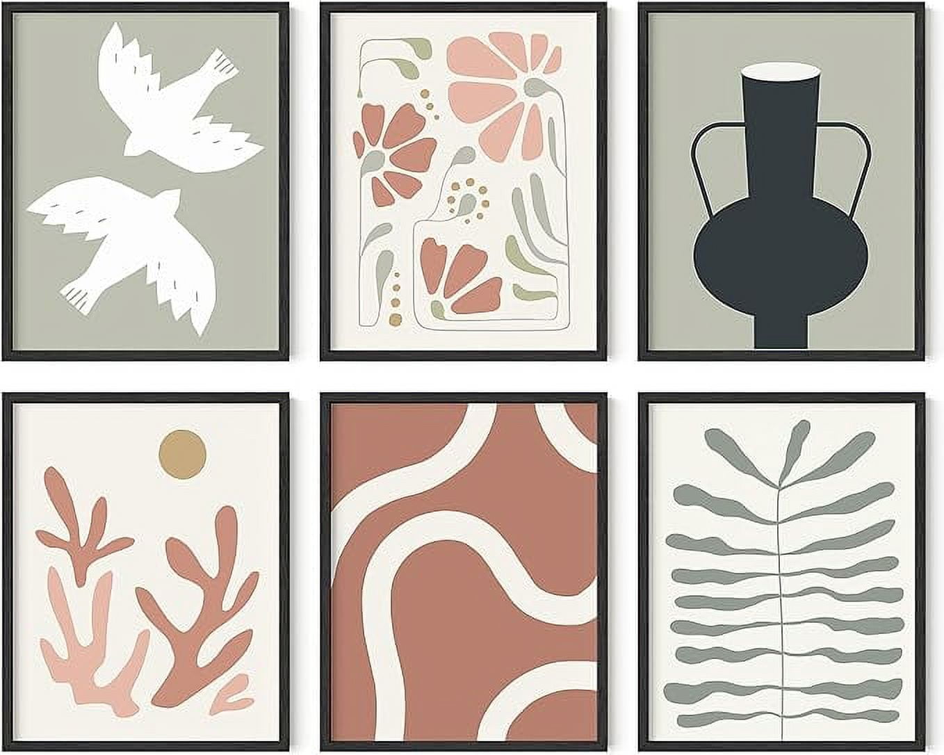 HAUS AND HUES Boho Posters - 6 Piece Art, Nature Wall Prints, Neutral ...