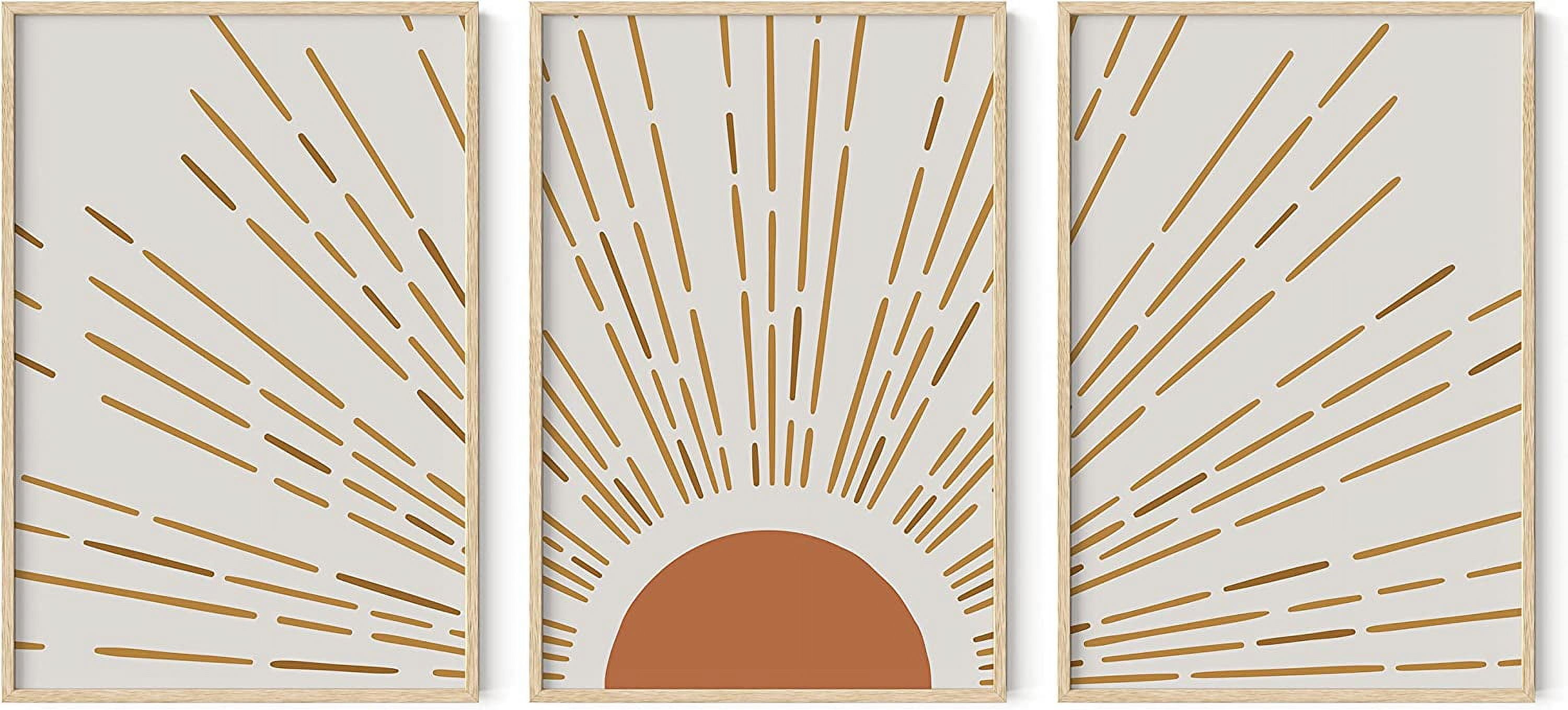 HAUS AND HUES Boho Wall Art Framed - Bohemian Wall Art, Mid Century ...