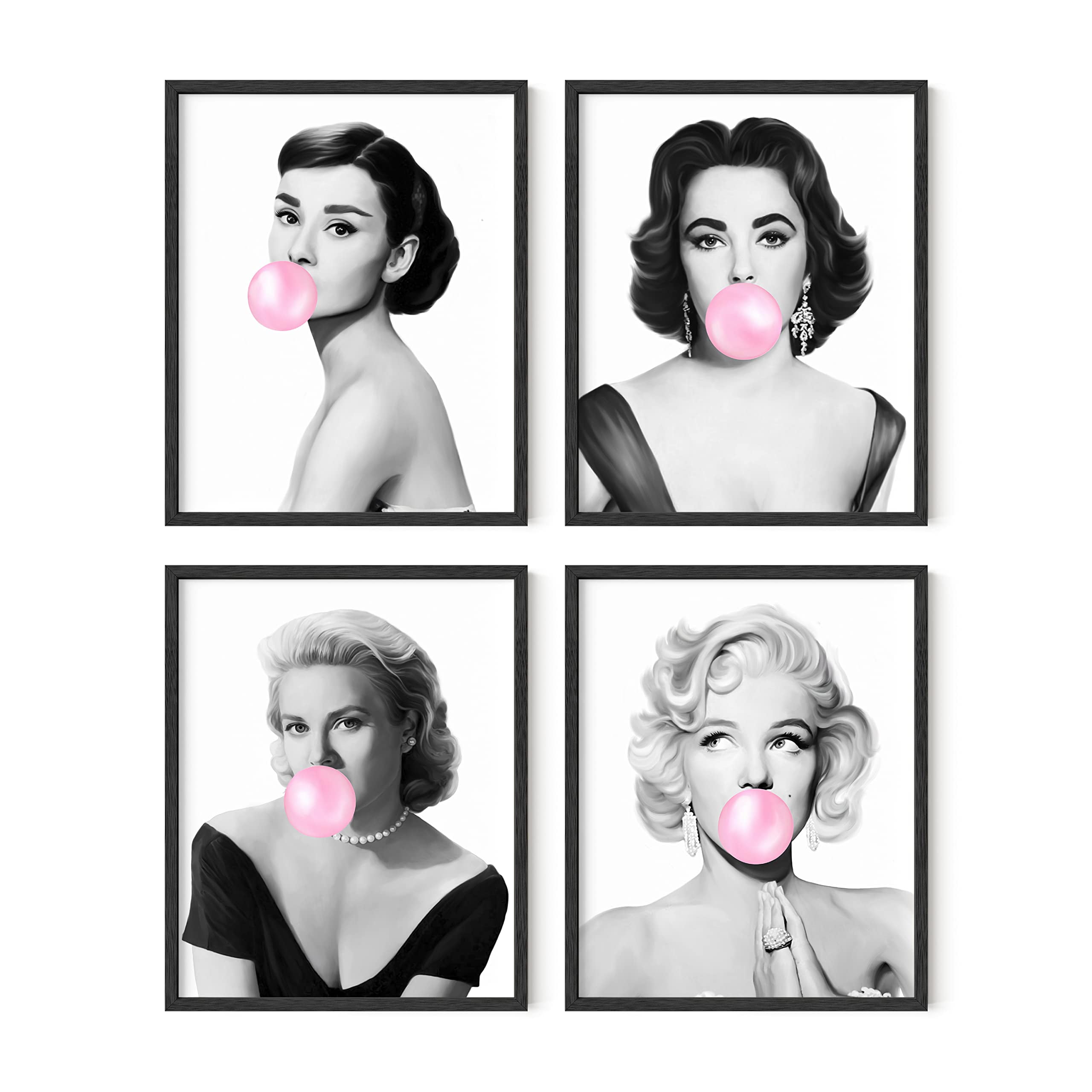 HAUS AND HUES Celebrity Wall Art Pop Art Wall Decor - Set of 4 Fashion ...