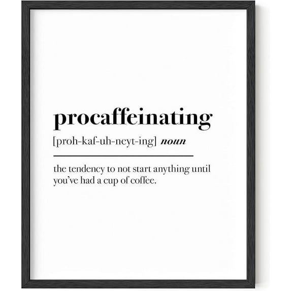 HAUS AND HUES Coffee Wall Art Decor - Coffee Definition Coffee Poster ...