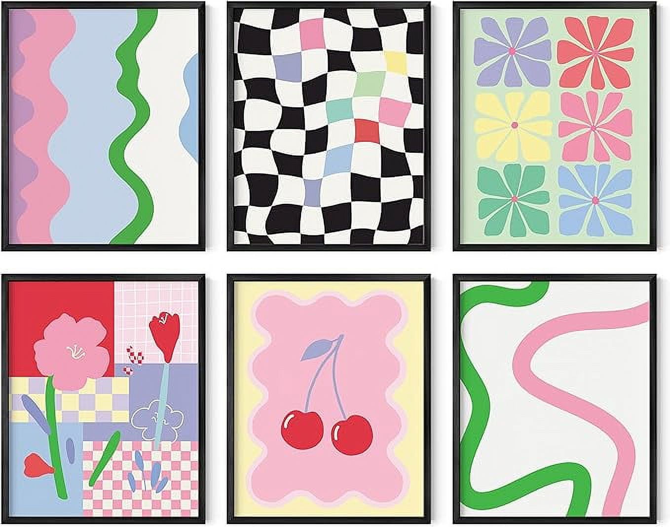 HAUS AND HUES Danish Pastel Posters - Set of 6 Pastel Pink Poster ...
