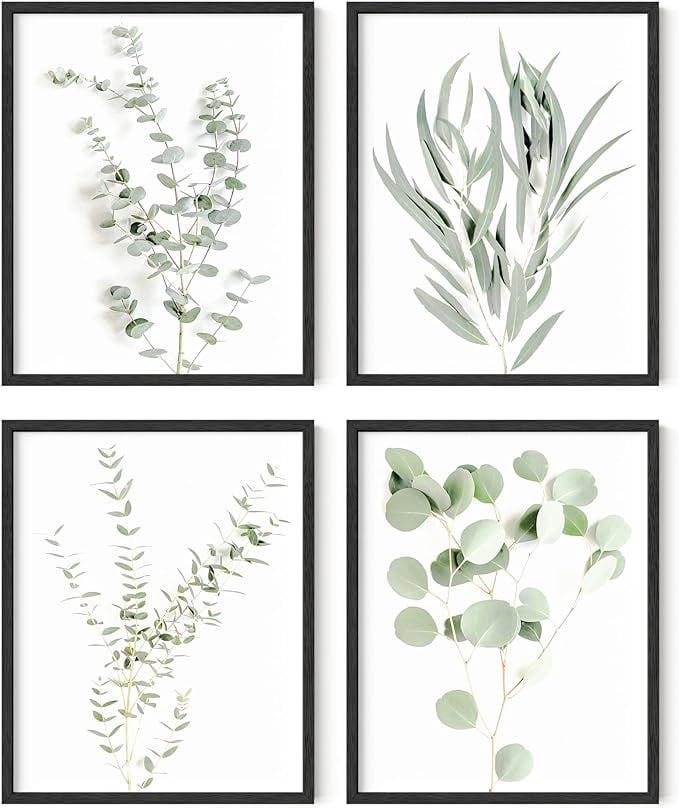 HAUS AND HUES Framed Botanical Prints - Set of 4 Framed Plant Pictures ...