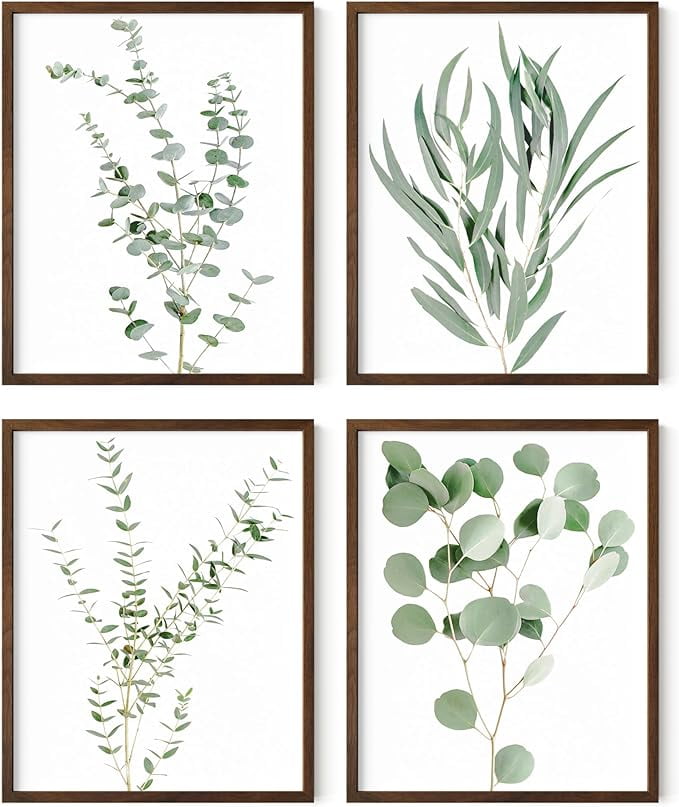 HAUS AND HUES Framed Botanical Prints - Set of 4 Framed Plant Pictures ...