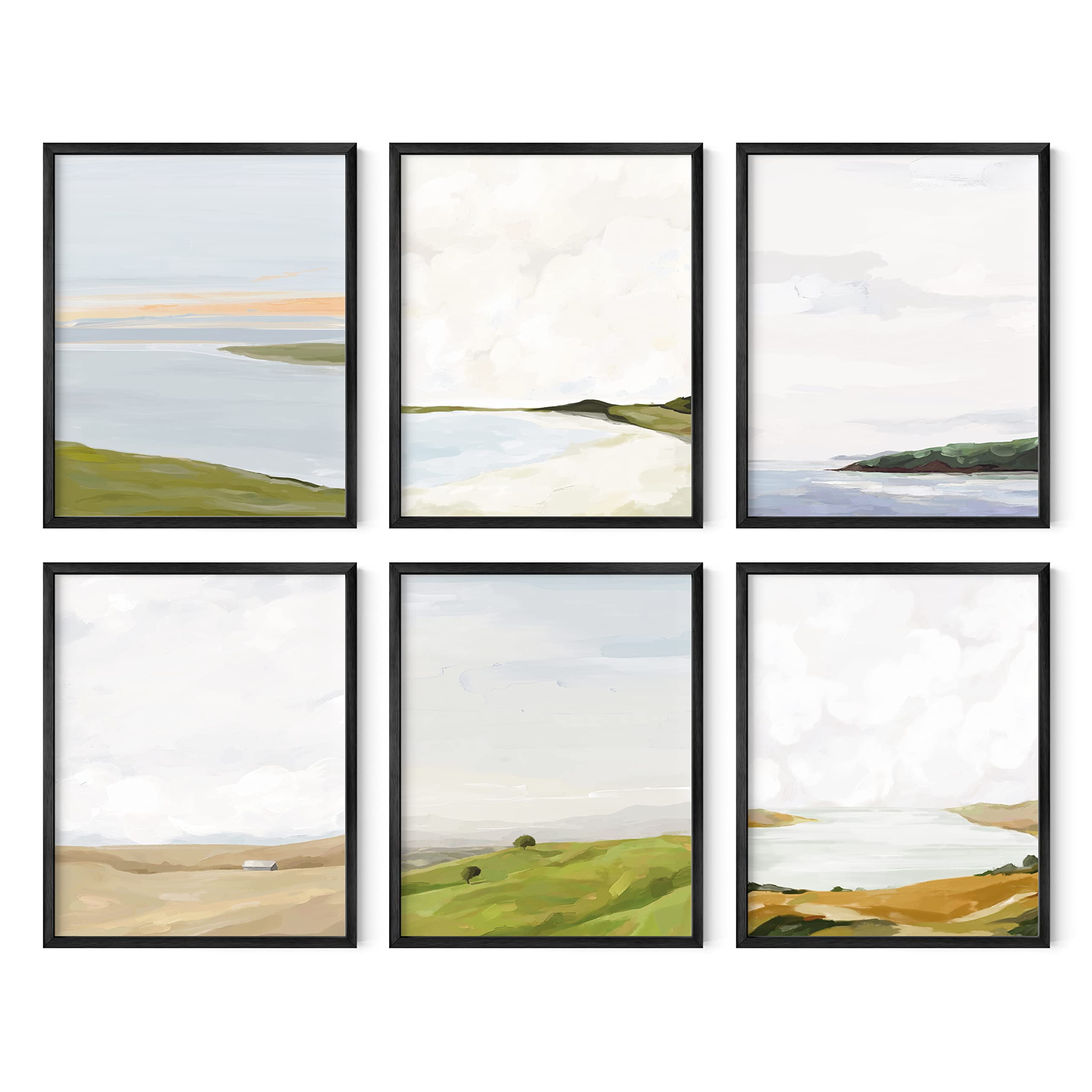 HAUS AND HUES Framed Landscape Wall Art - Nature Wall Prints, Oil ...