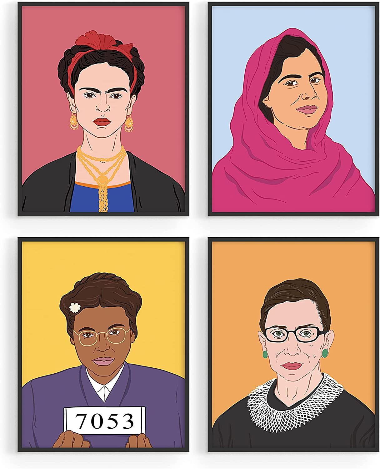 HAUS AND HUES Inspirational Feminist Poster Set of 4 Inspirational Wall ...