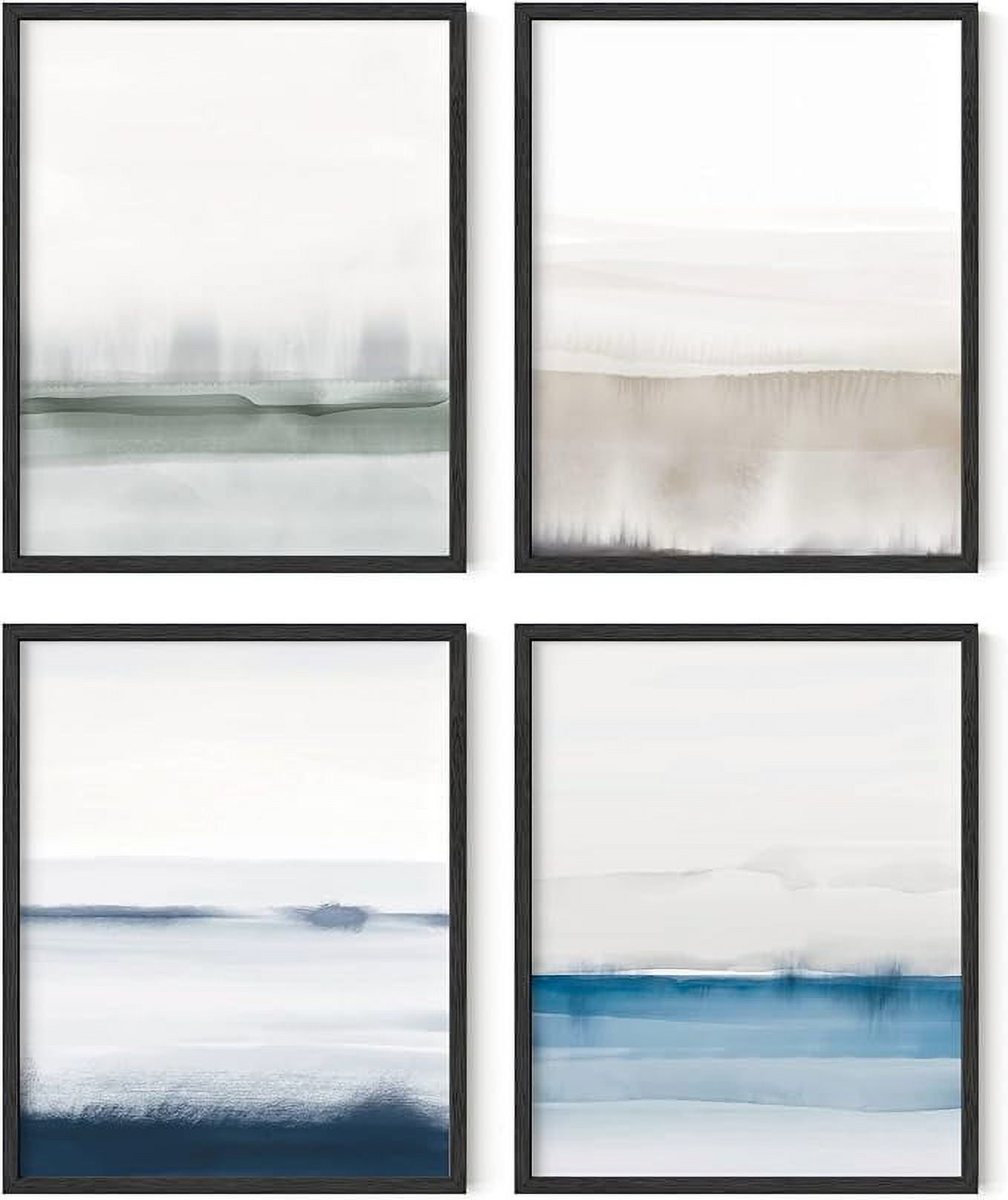 HAUS AND HUES Landscape Painting - Set of 4 Nature Posters, Abstract ...