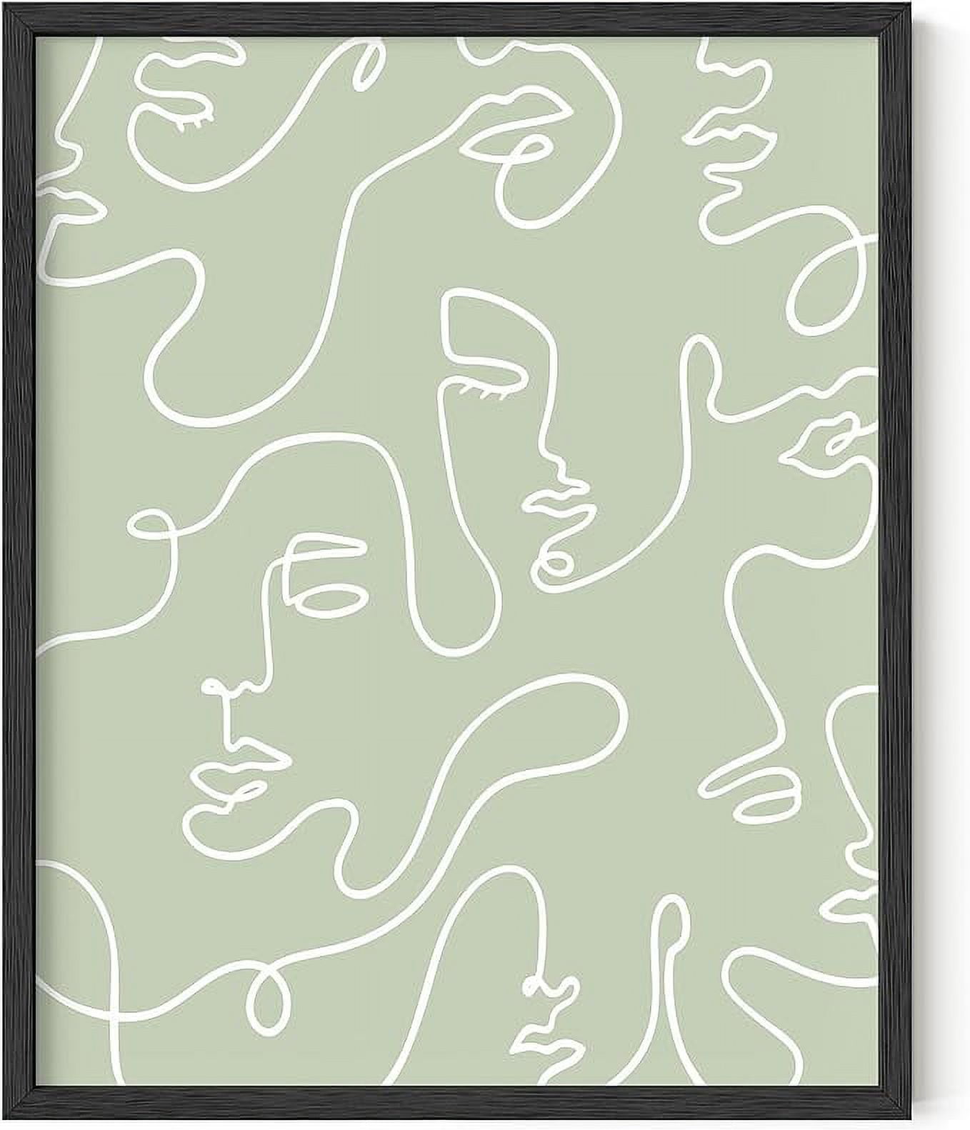 HAUS AND HUES Line Art Wall Decor - Female Figure Wall Art Faces ...