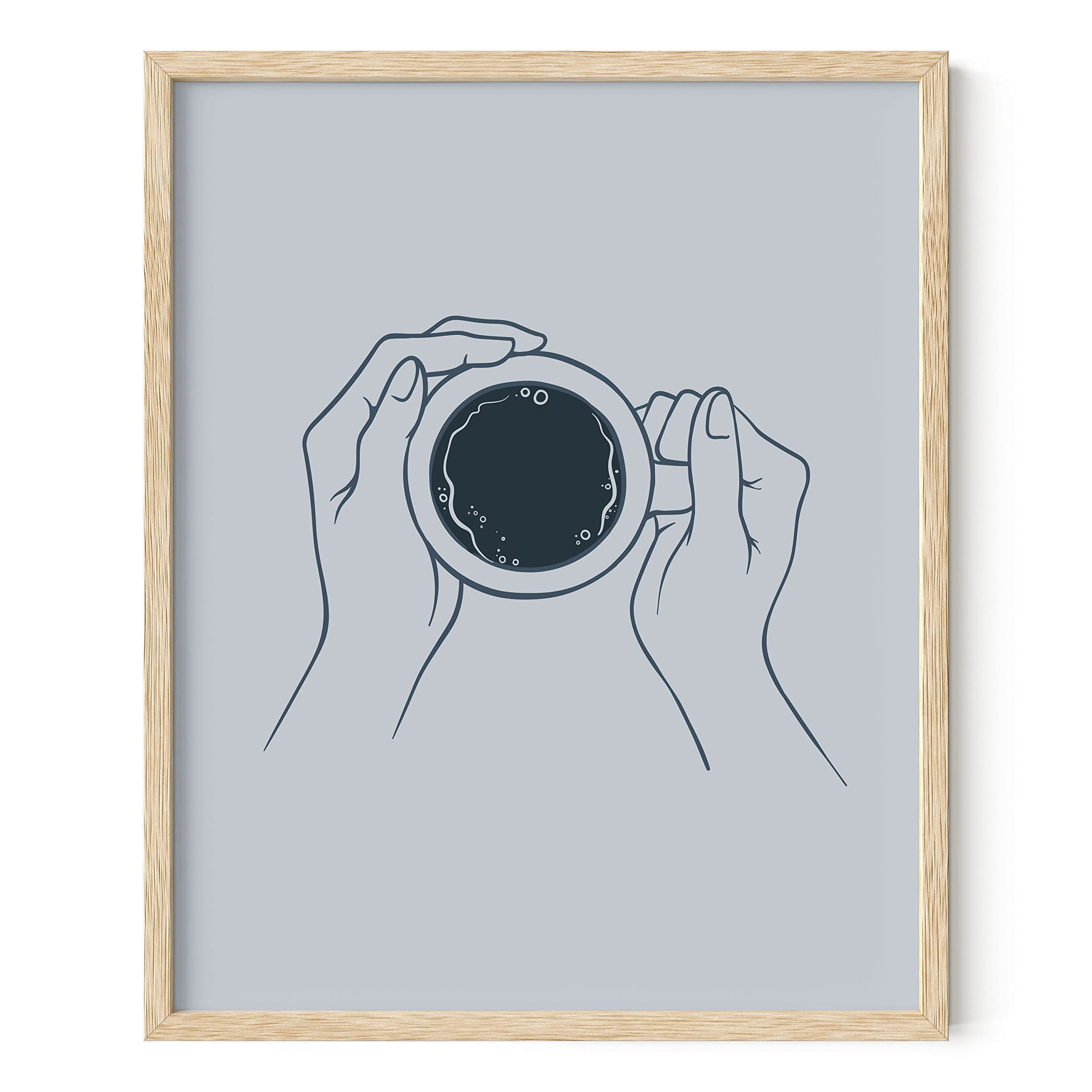 HAUS AND HUES Line Drawing Wall Art Coffee Artwork Minimalist Art ...