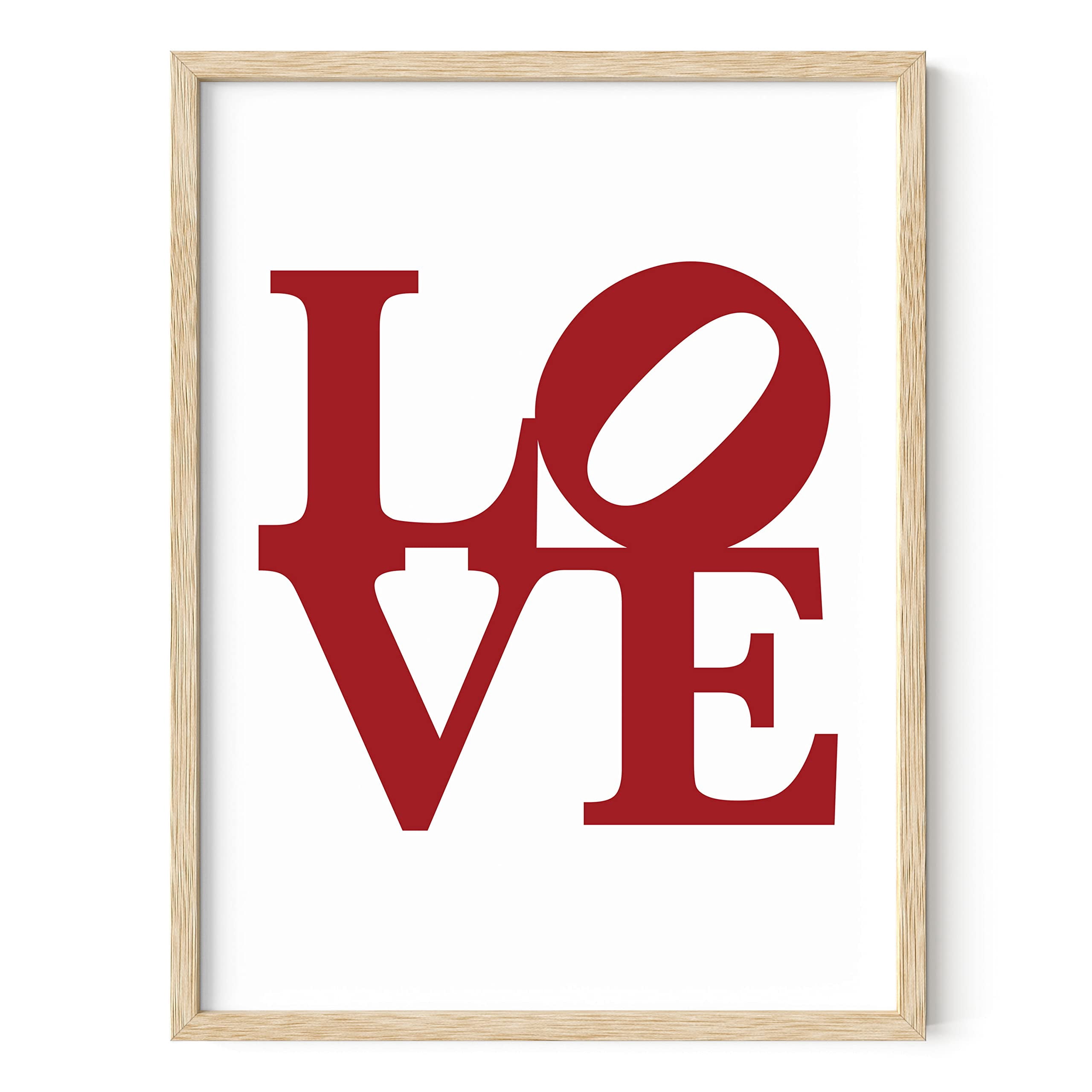 HAUS AND HUES Love Wall Decor Red Love Sign Love Wall Art Love Art ...