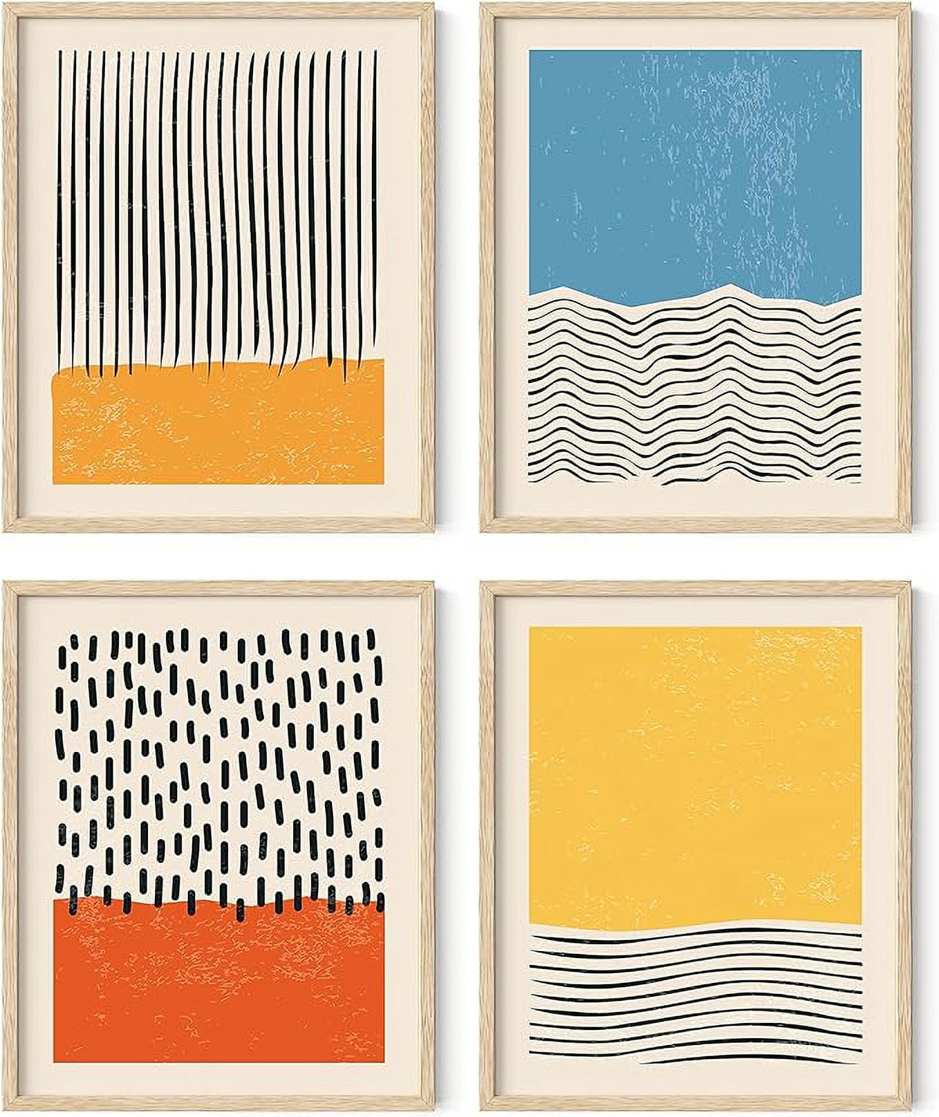 HAUS AND HUES Modern Abstract Wall Art Prints Set of 4 - Modern Prints ...