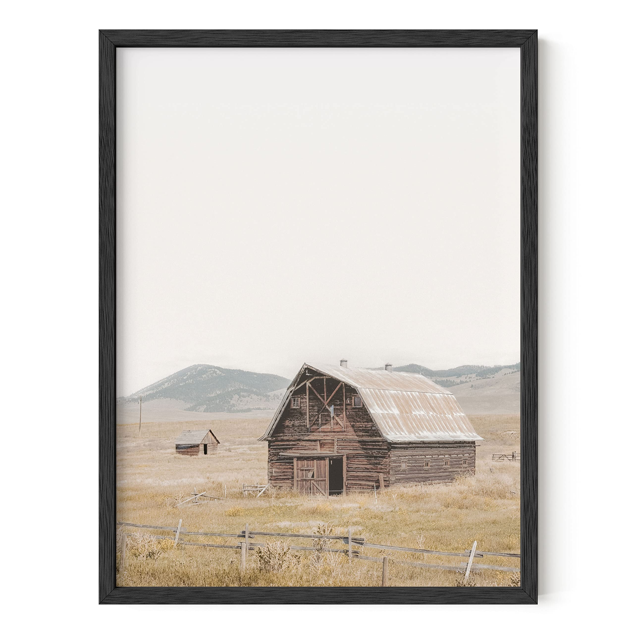HAUS AND HUES Modern Farmhouse Wall Art - Old Barn Prints, Farm Scene ...