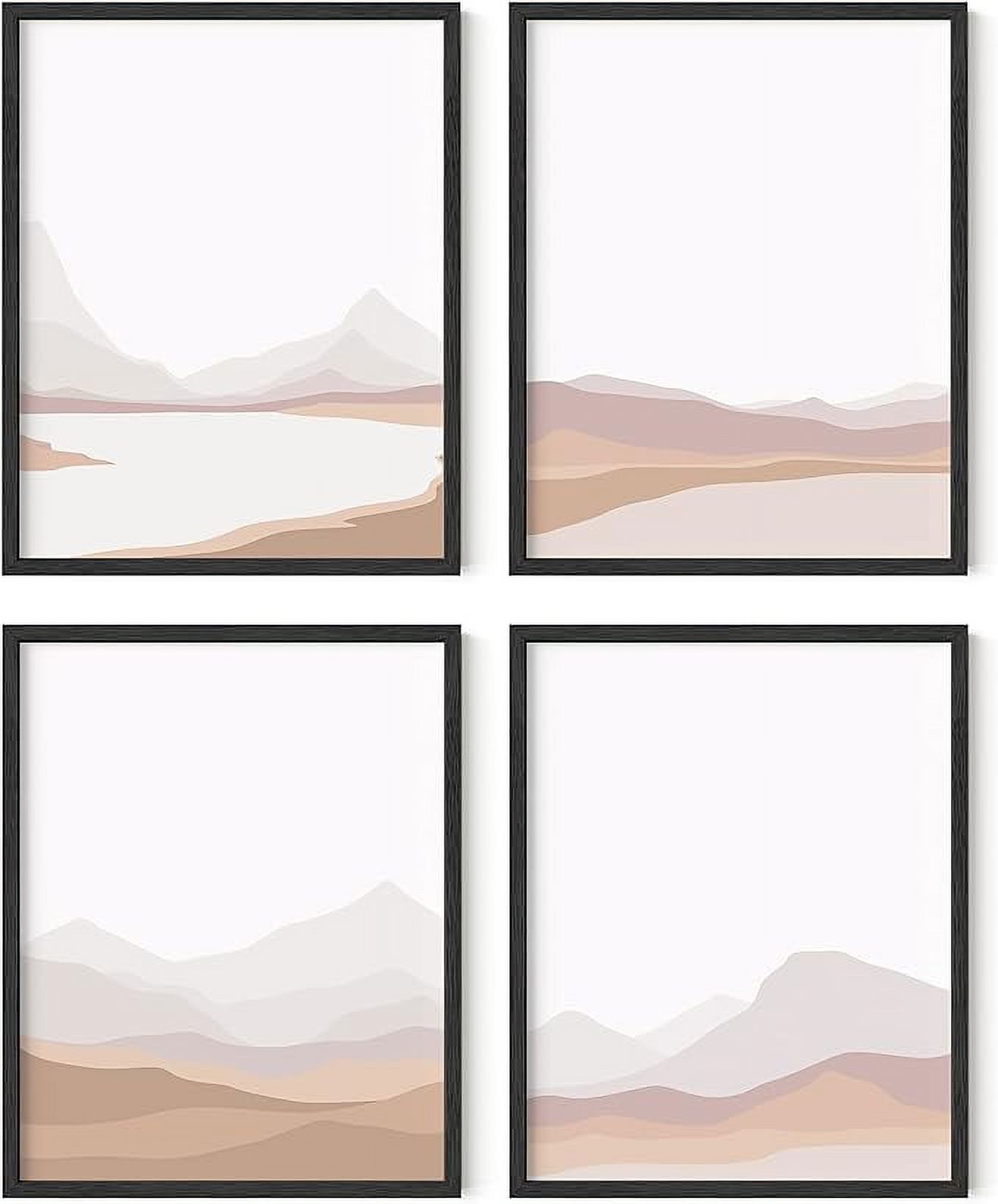 HAUS AND HUES Nature Posters - Set of 4 Mountain Art, Landscape Posters ...