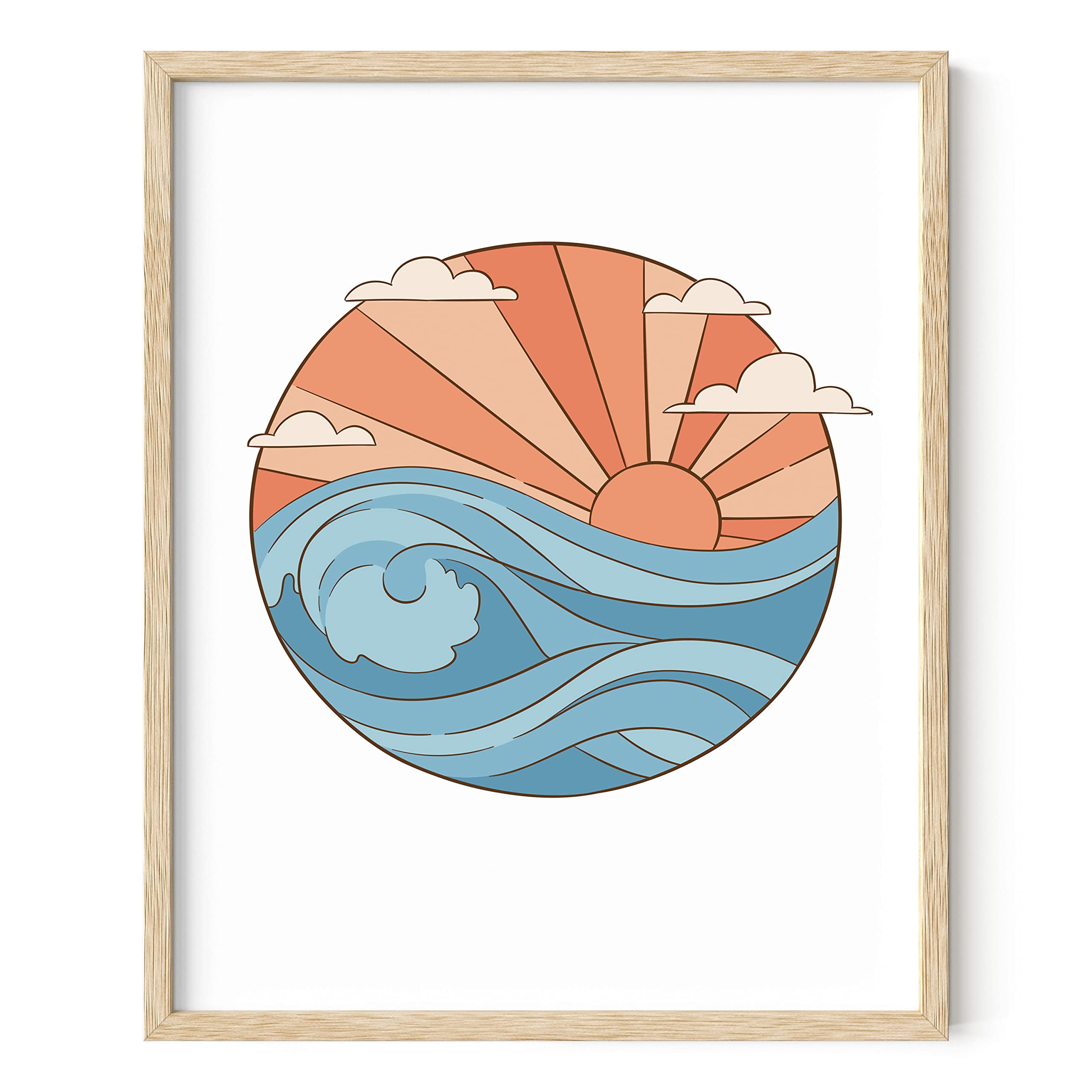 HAUS AND HUES Ocean Wave Wall Art Waves Poster - Vintage Great Wave ...