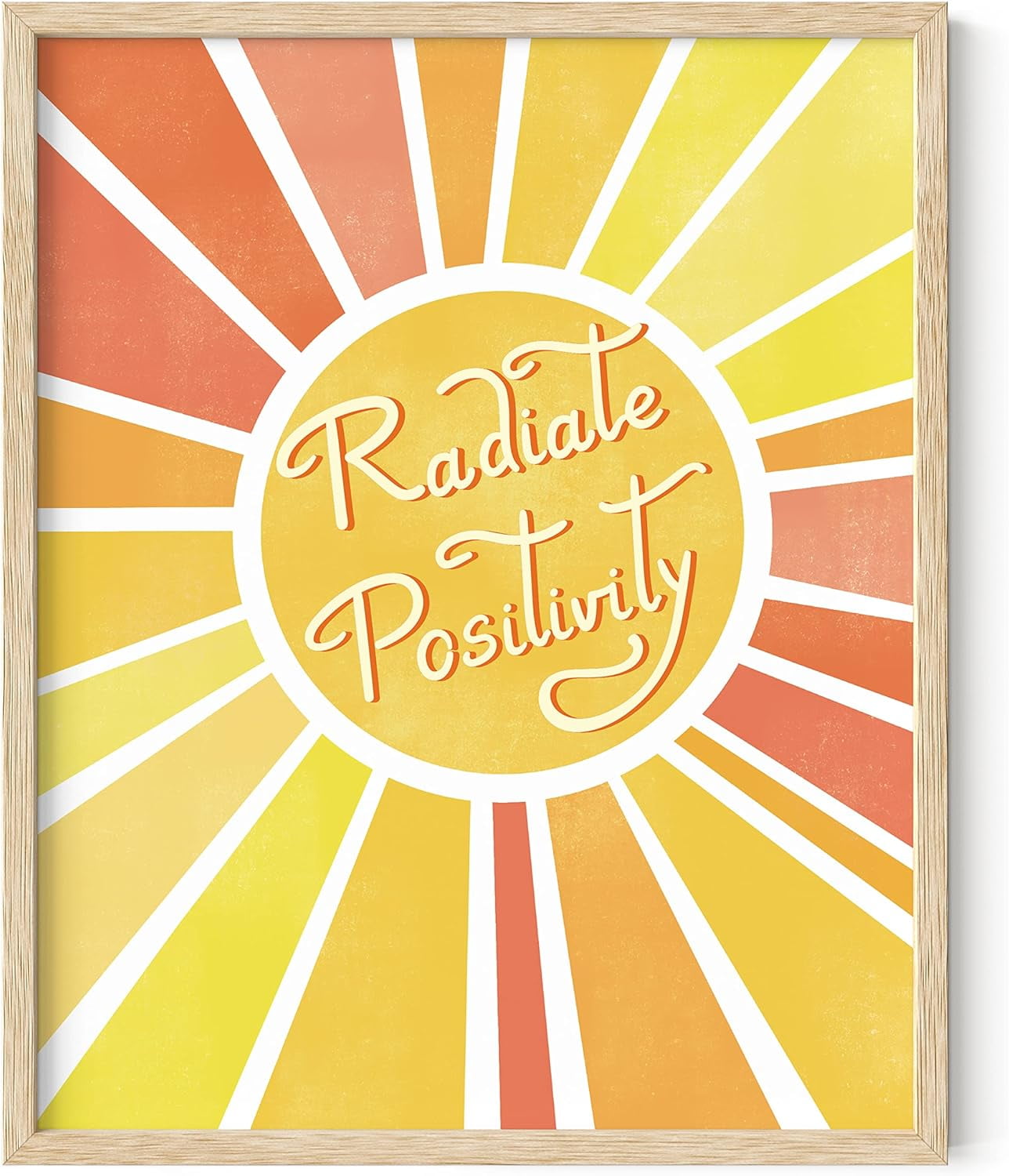 HAUS AND HUES Radiate Positivity Poster Inspirational Wall Art Kids ...