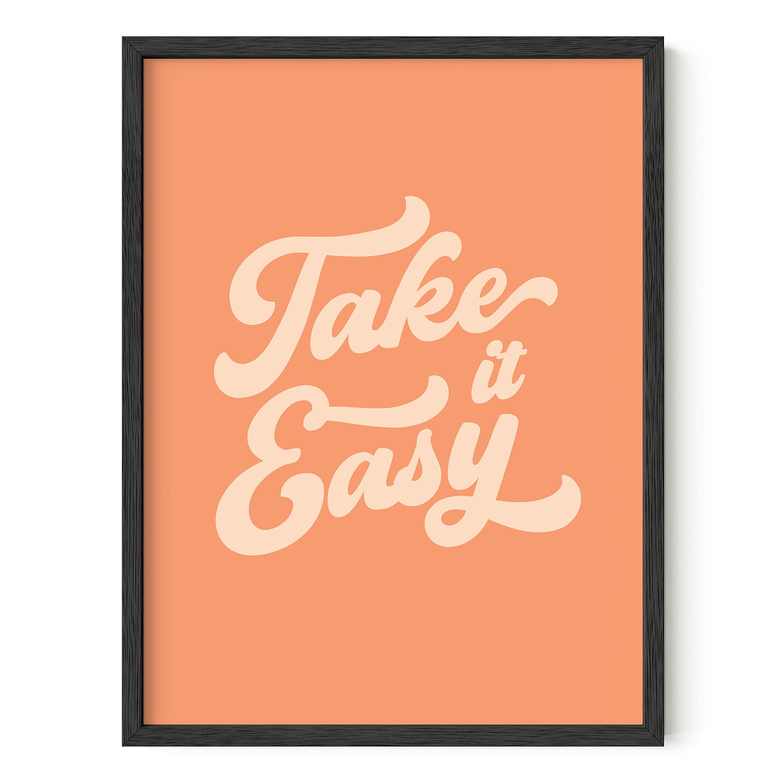 HAUS AND HUES Relax Sign Peach Pictures for Room - Cute Quote Posters ...